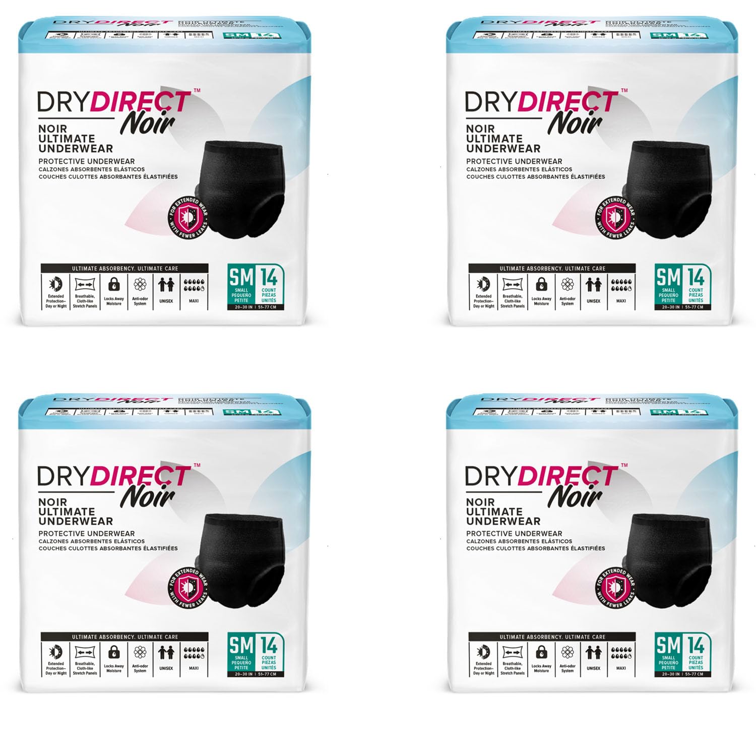 Amazon.com: Dry Direct Noir Ultimate Protective Underwear (Small - Case ...