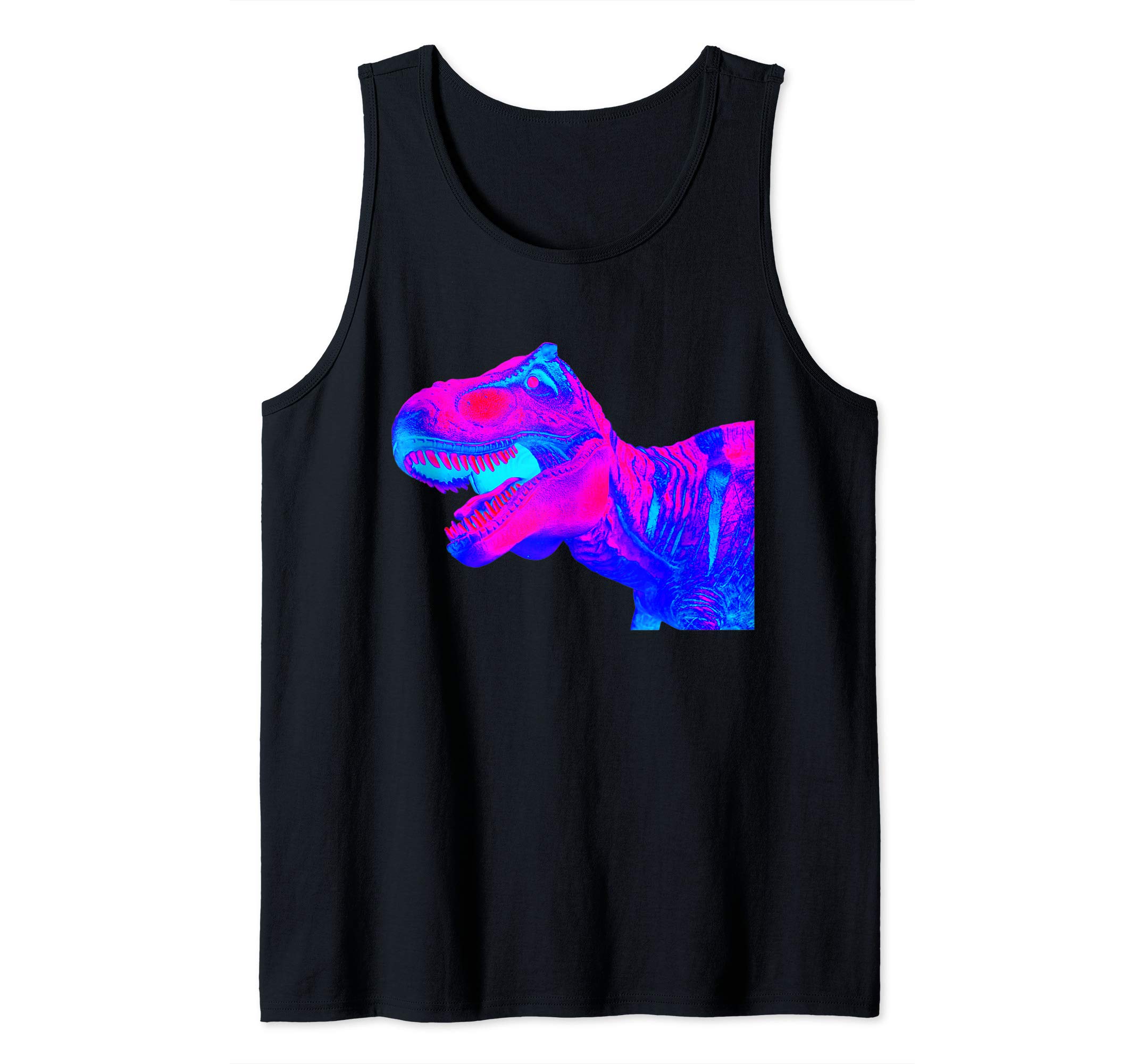Amazon.com: EDM Tyrannosaurus Rex | Trippy Vaporwave Rave Dinosaur Tank ...