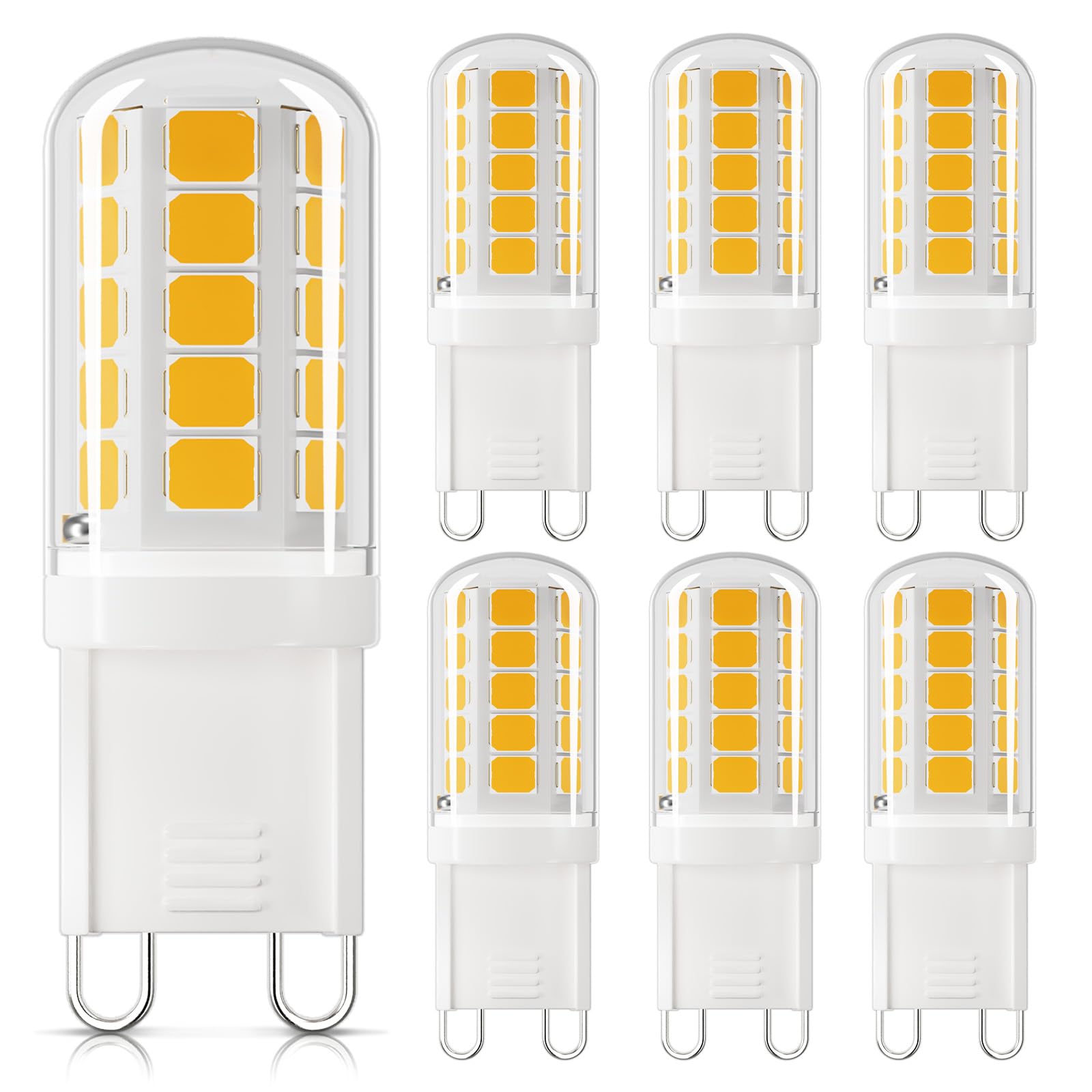 DiCUNO G9 LED Bulb 40W Equivalent, 4W, Natural White 4000K, 400LM, G9 ...