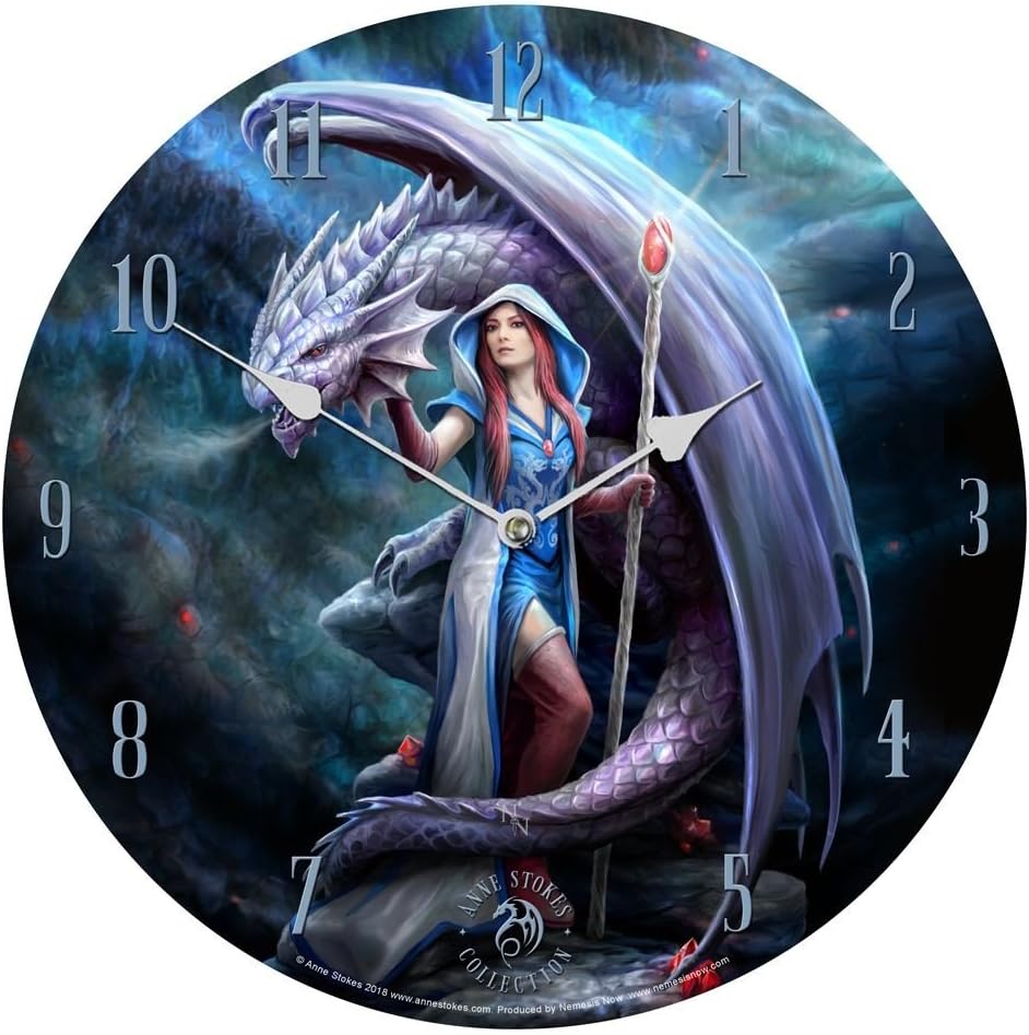 Nemesis Now Magic Violet Mage Wall Clock by Anne Stokes - 34cm : Amazon ...