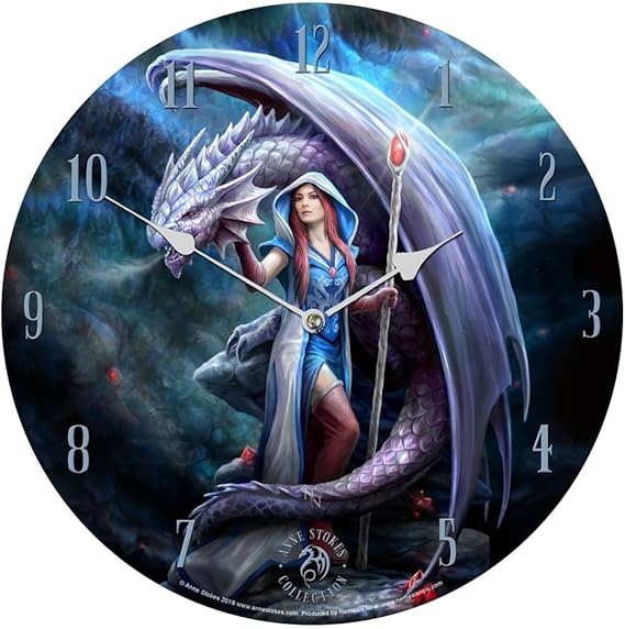 Nemesis Now Magic Violet Mage Wall Clock by Anne Stokes - 34cm : Amazon ...