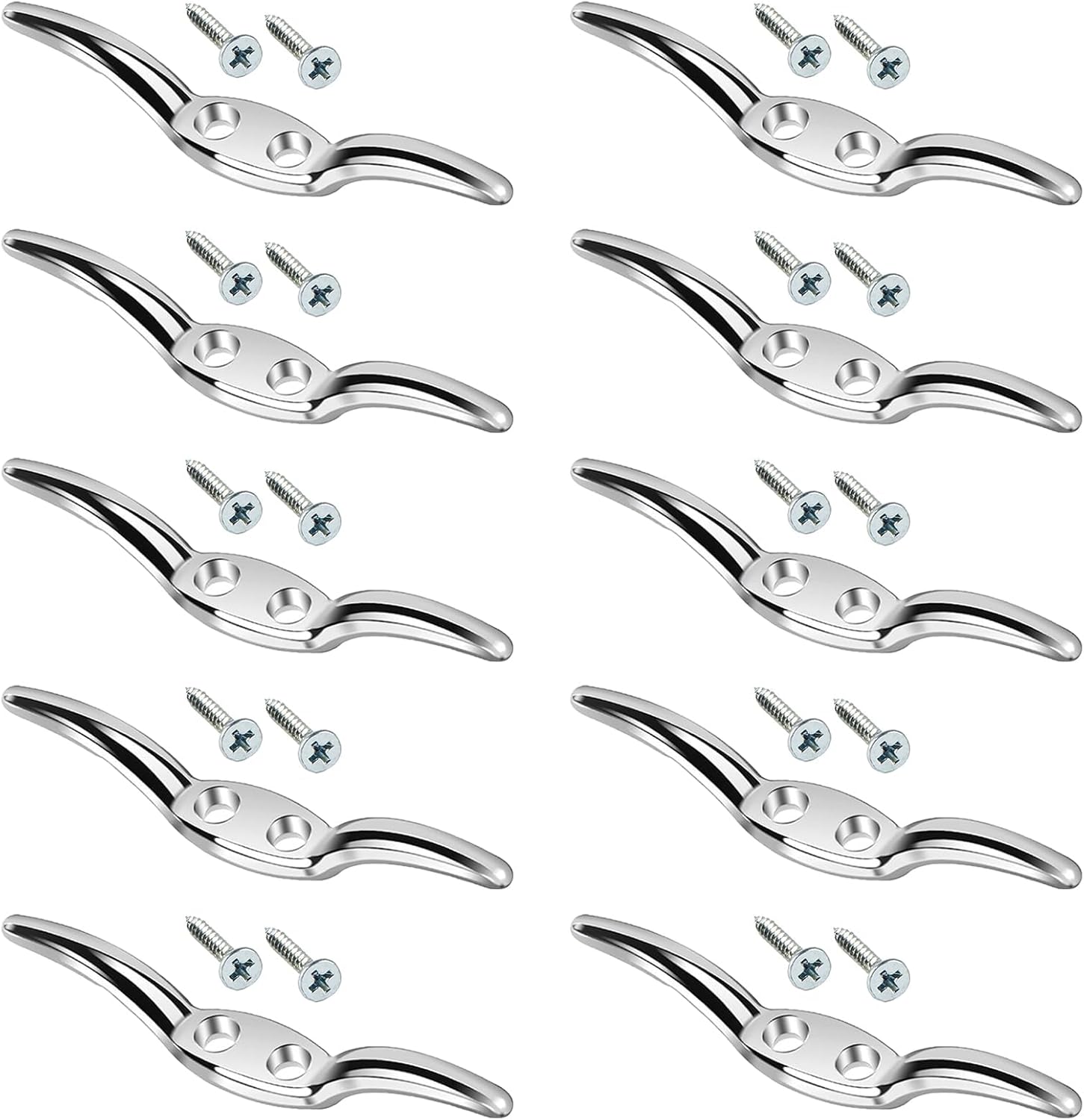 10Pcs Cleat Hooks, Drapery/Blinds Stainless Steel Blind Cord Hook ...