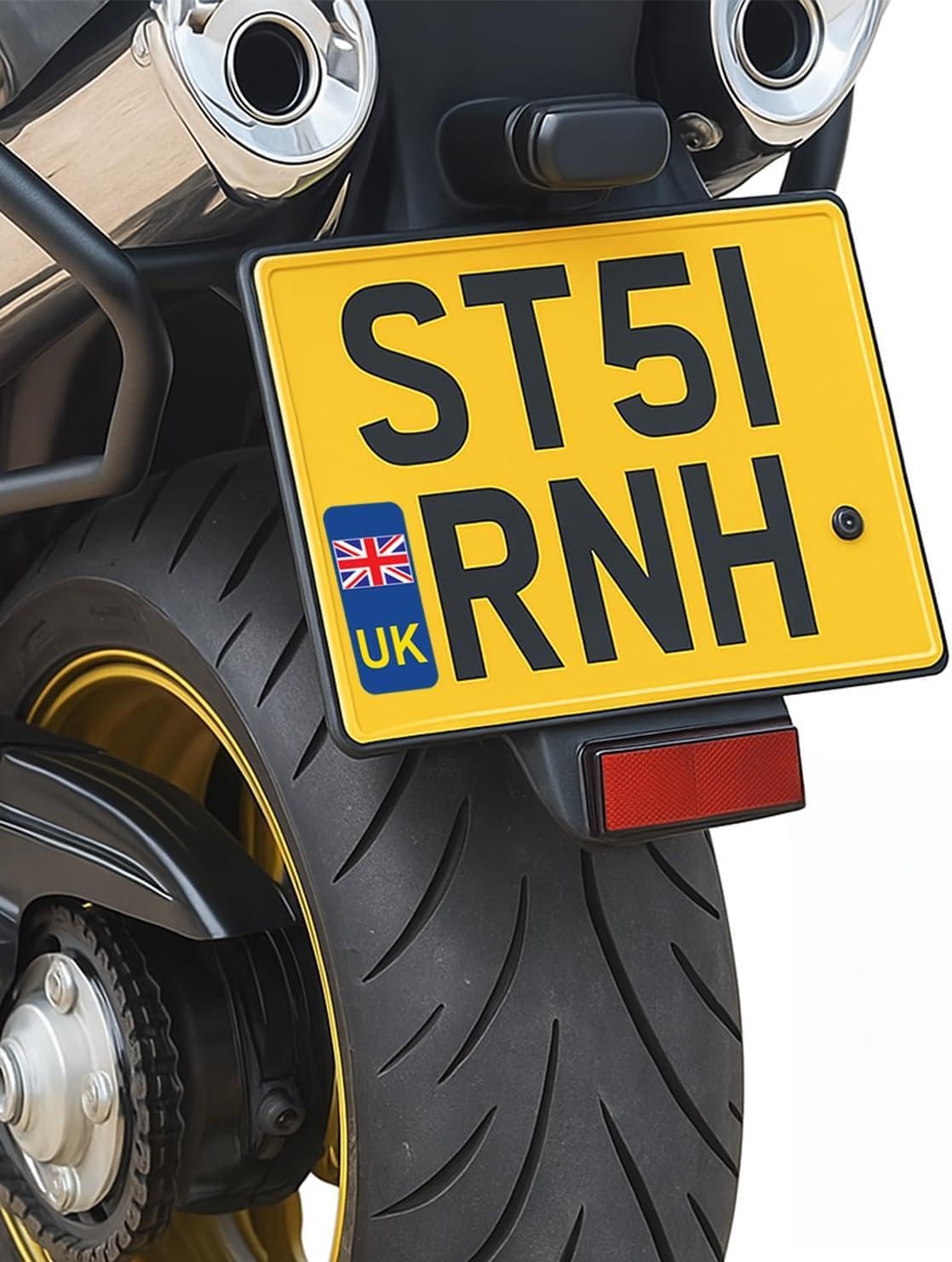 SAFESIGN (2 Pack) UK Motorbike Stickers for Europe GB for Bike UK car ...