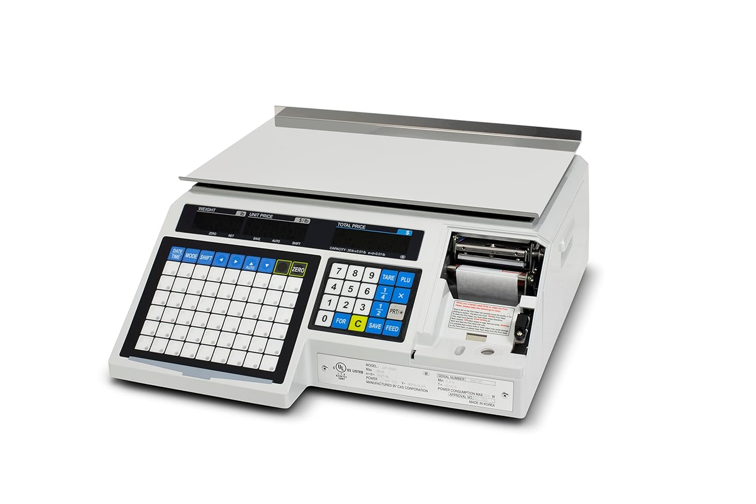 Amazon.com : CAS LP-1000N Scale with Label Printer - 30lb Capacity NTEP ...