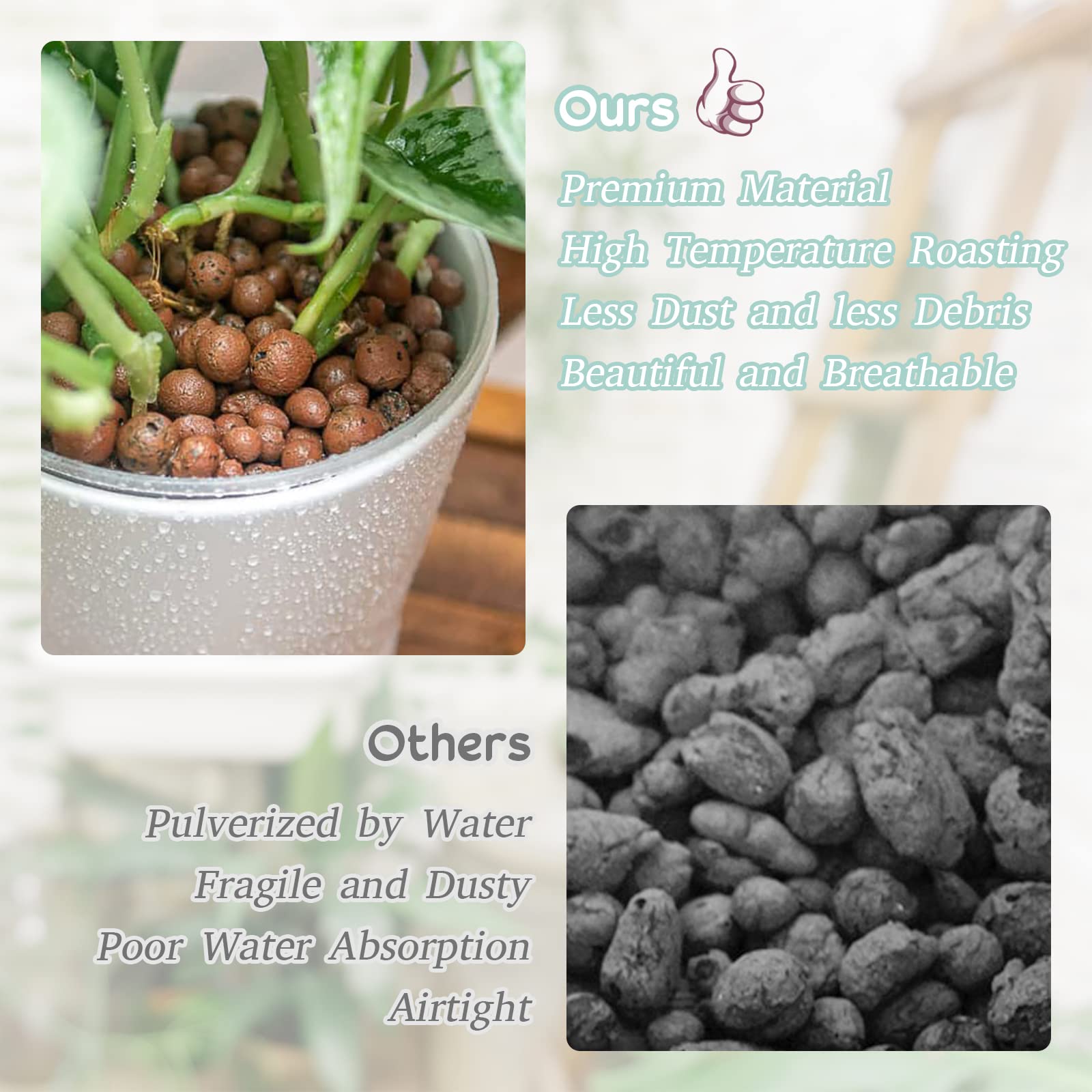 Snapklik.com : 6 LB Organic Leca Clay Pebbles For Plants, 4mm-16mm 100% ...