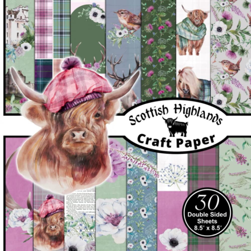 Amazon.com: Scottish Highlands Craft Paper: Decorative Scrapbook and ...