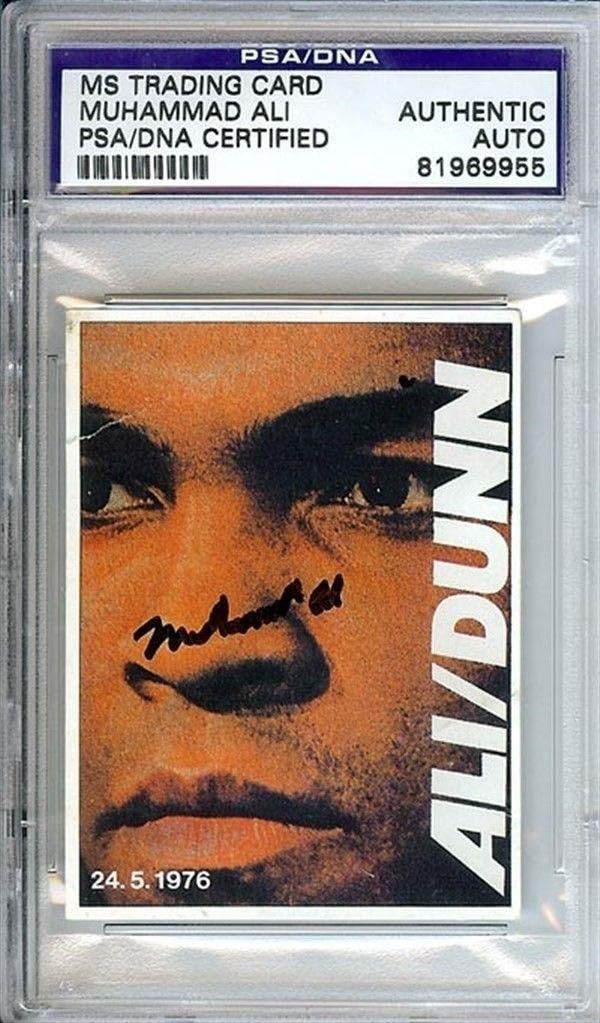 Muhammad Ali Authentic Autographed Signed Trading Card Signed Twice ...