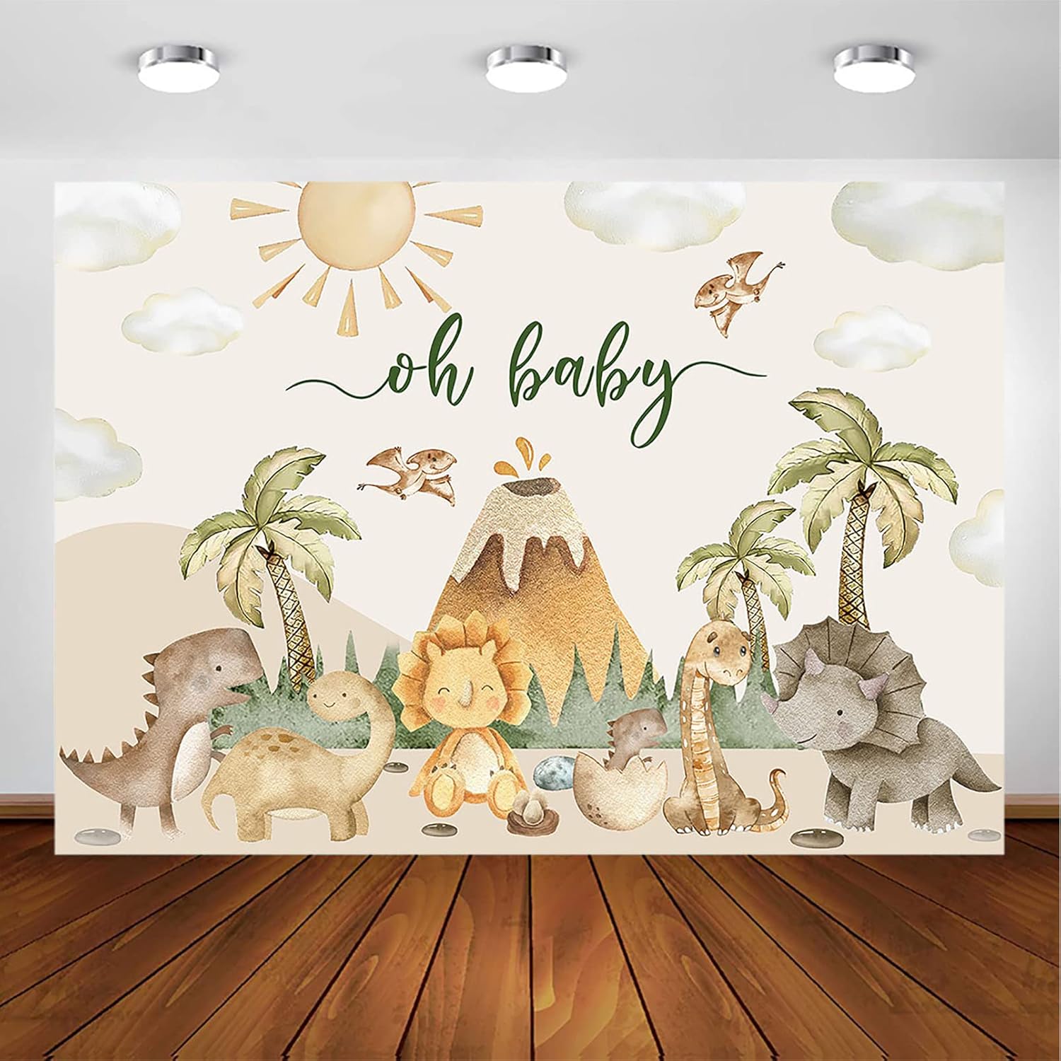 Amazon.com : Avezano Dinosaur Oh Baby Backdrop for Boy Dinosaur Dino ...