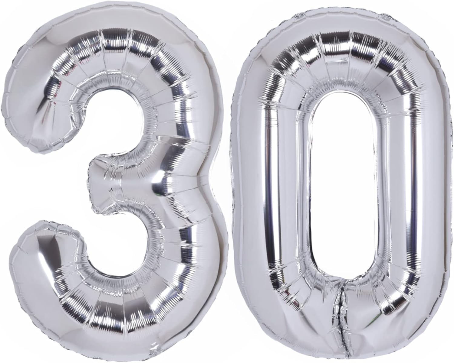 Amazon.com: 40 Inch Number 30 Balloon Silver Jumbo Giant Big Large ...