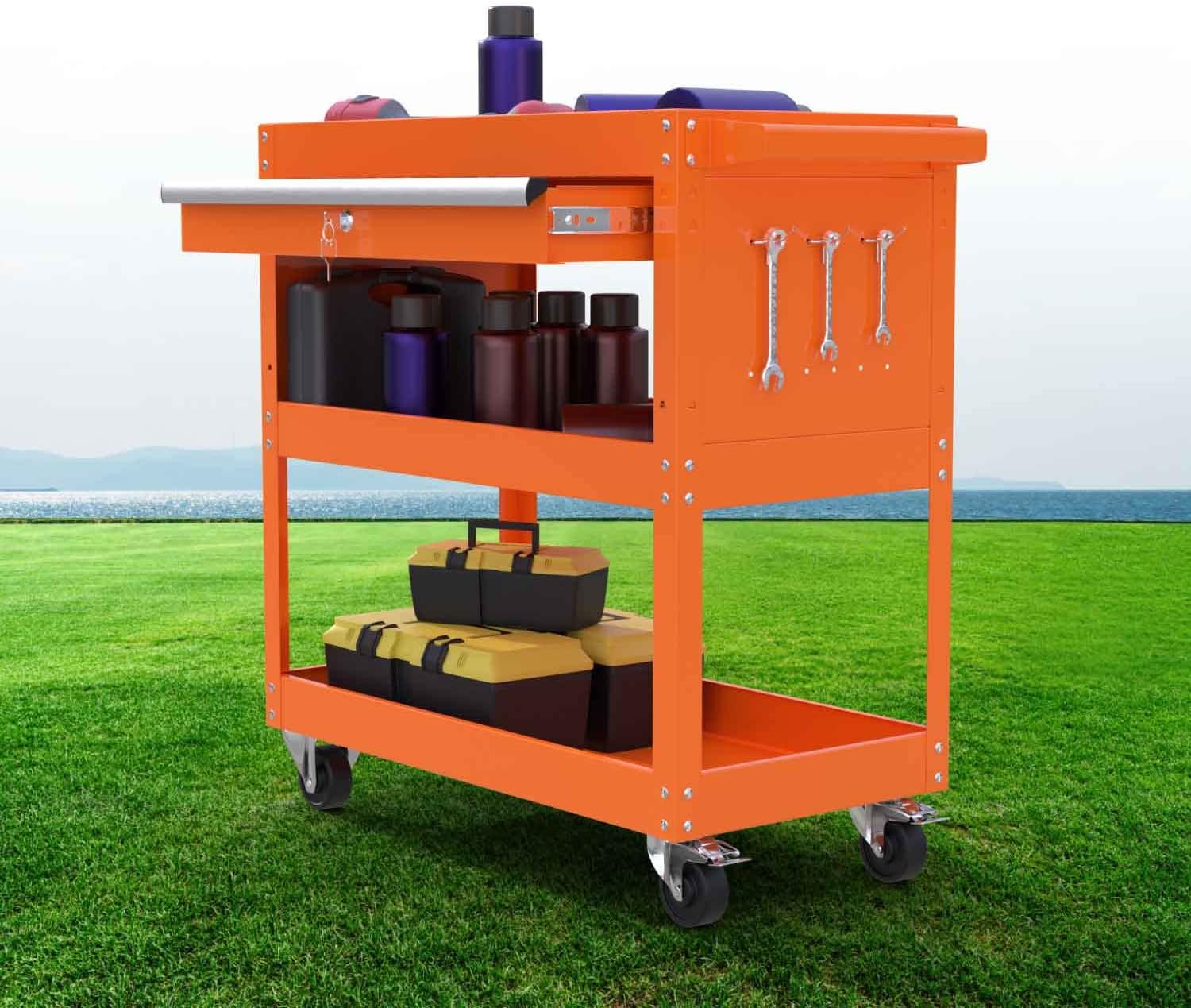 Amazon.com: Oversized Tool Cart, Rolling Tool Cart, Mechanical Tool ...