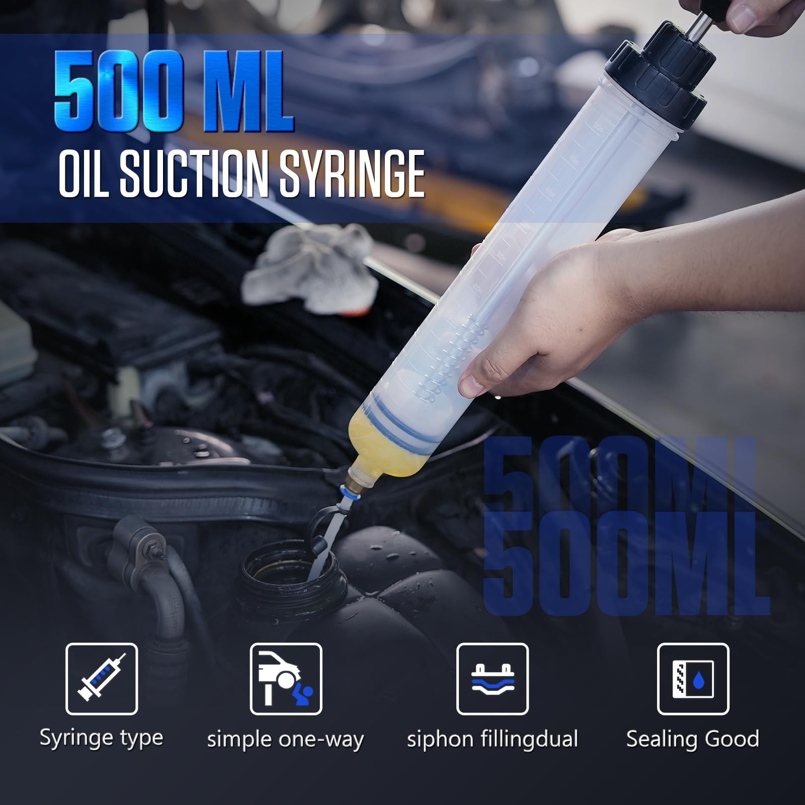 Snapklik.com : 500CC Fluid Extractor Automotive, Fluid Pump