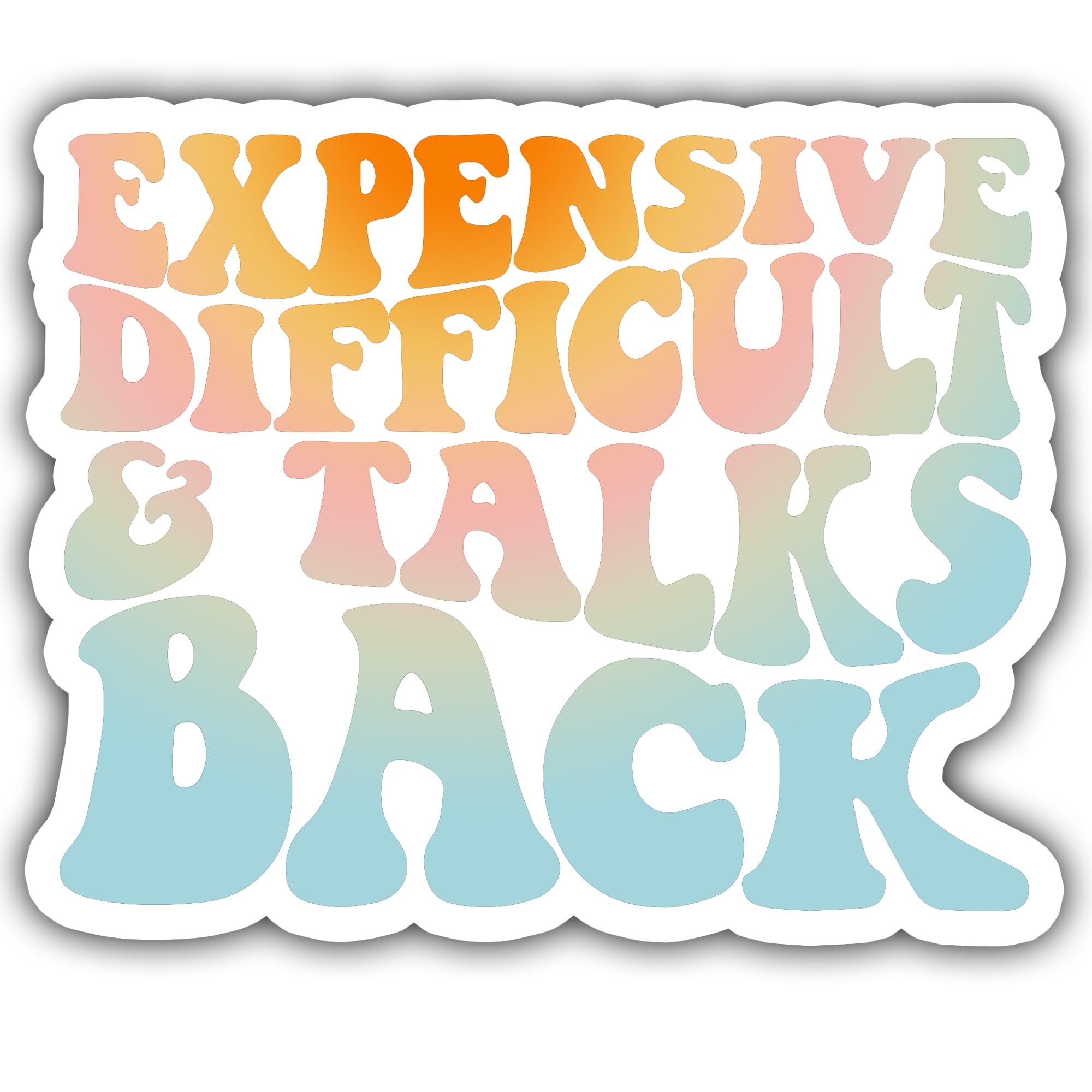 Amazon.com: 3PCs Expensive Difficult and Talks Back Sticker Sticker ...