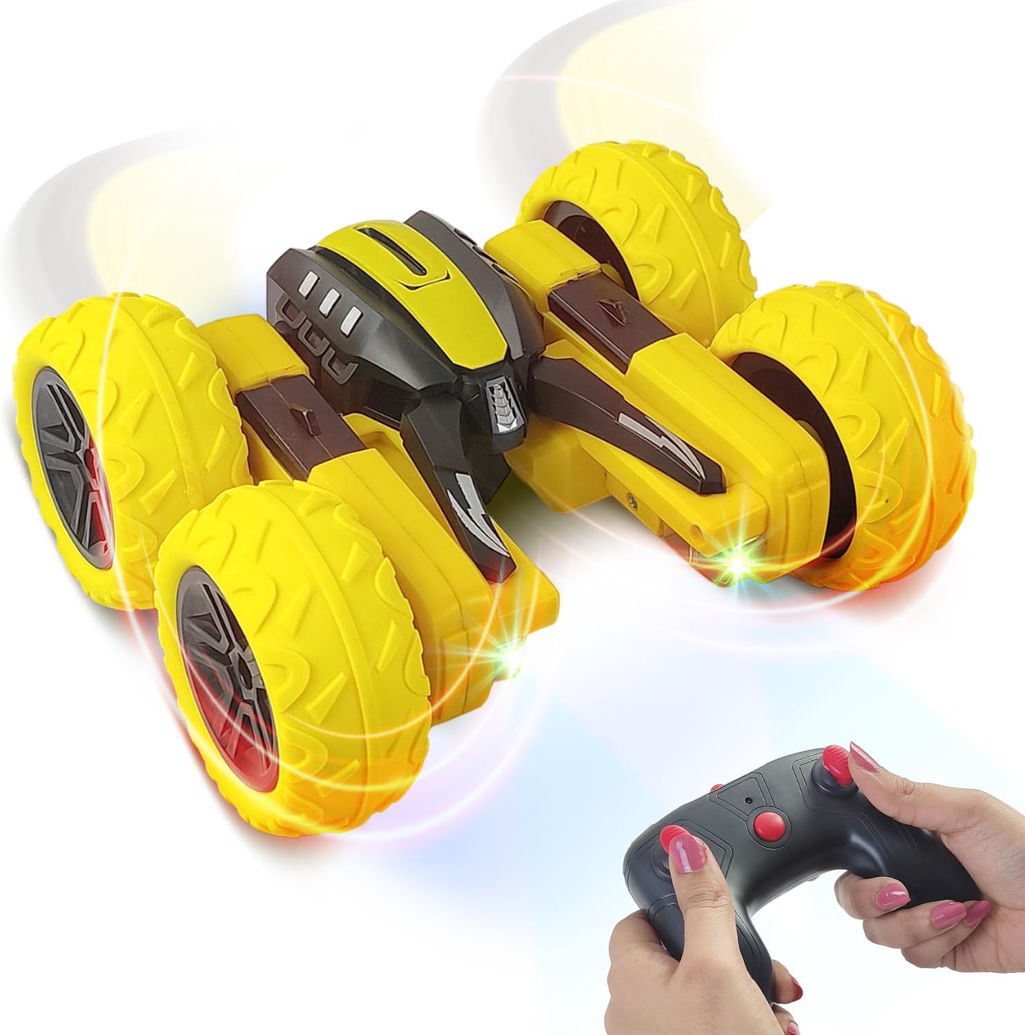 NHR Super 360° Car Double Sided Rotating RC Stunt Car, Remote Control ...