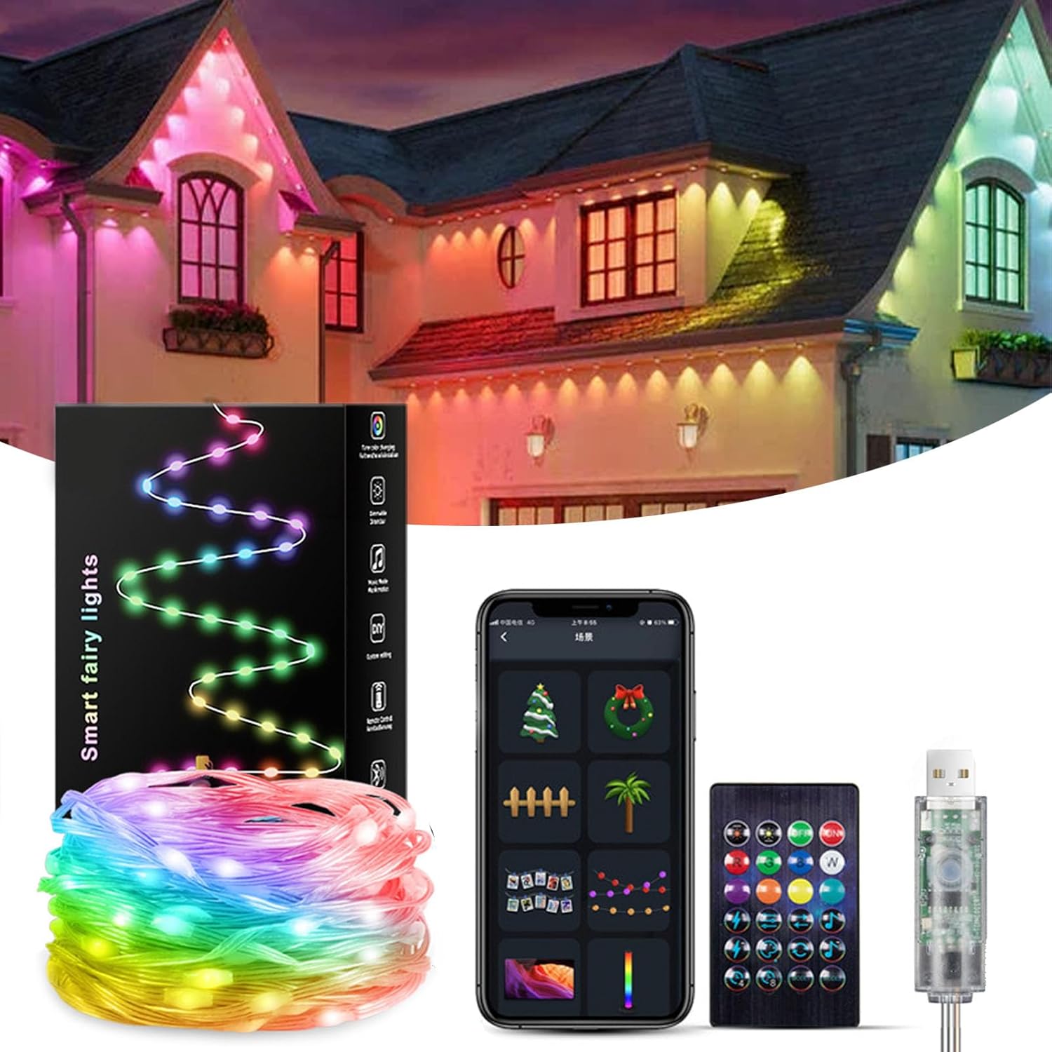 Smart Rainbow LED Permanent Outdoor Light - Smartlight, 2024 Outdoor ...