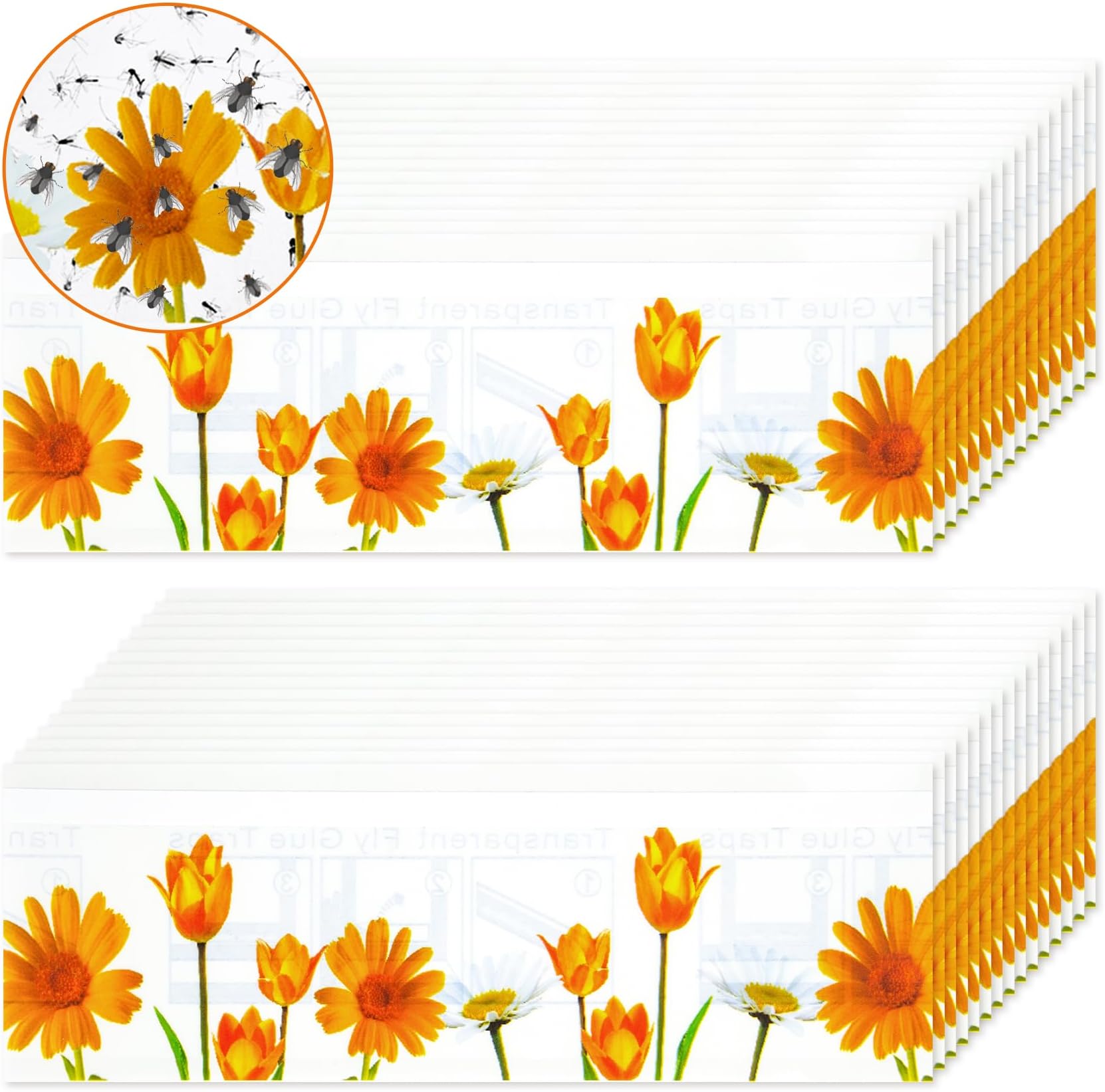 Fullsexy fly window sticker, 30 PCS fly stickers, fruit fly trap ...