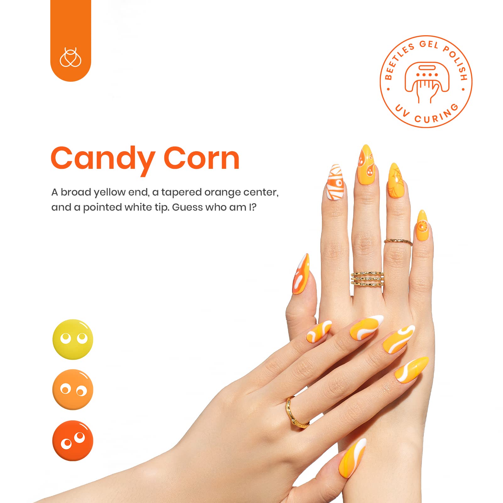 Candy Corn Nail Tips