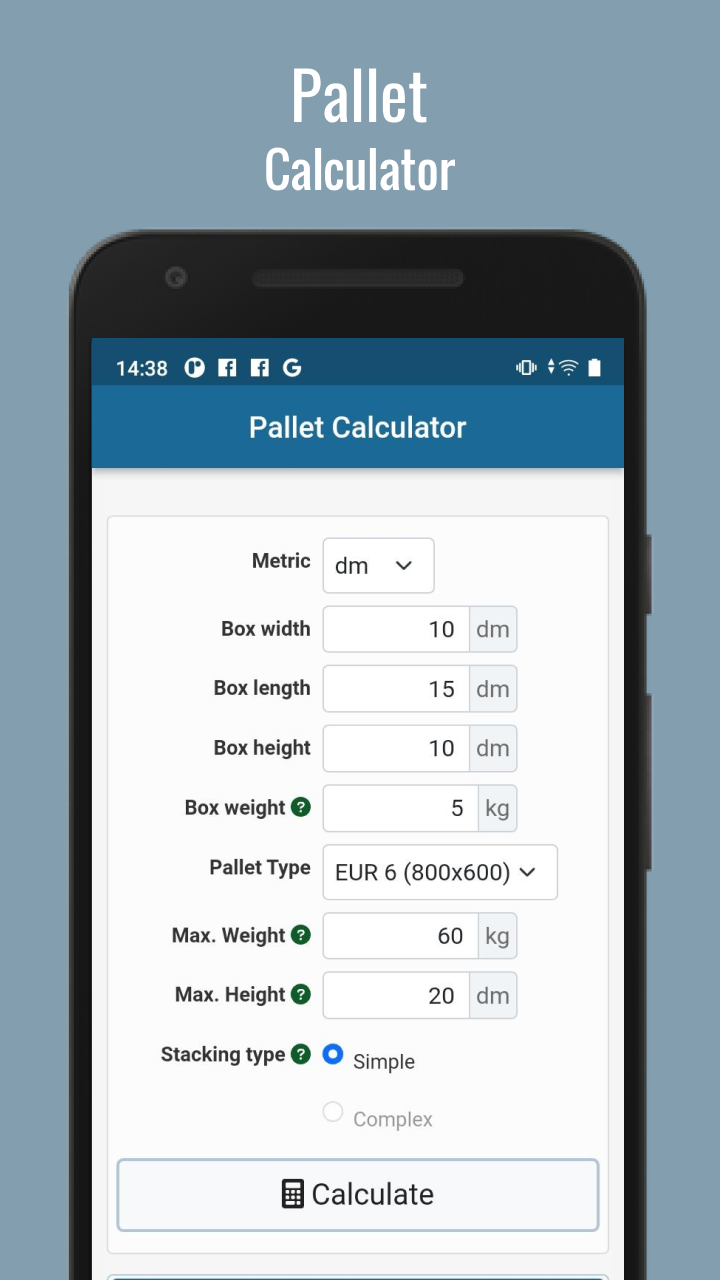 Pallet Calculator - App on Amazon Appstore