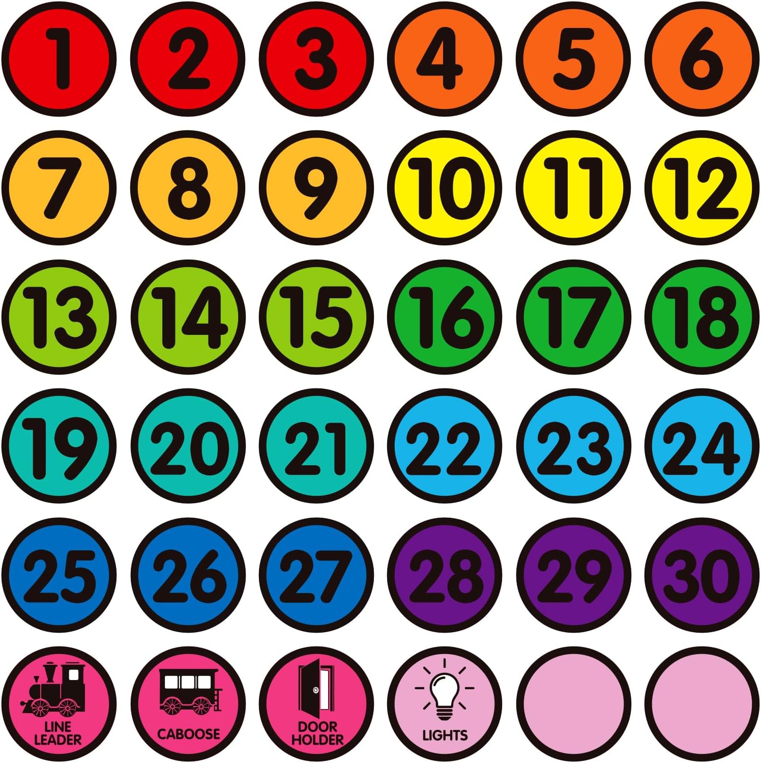 Amazon.com: WhatSign Line up Spots for Classroom Floor Number stickers ...