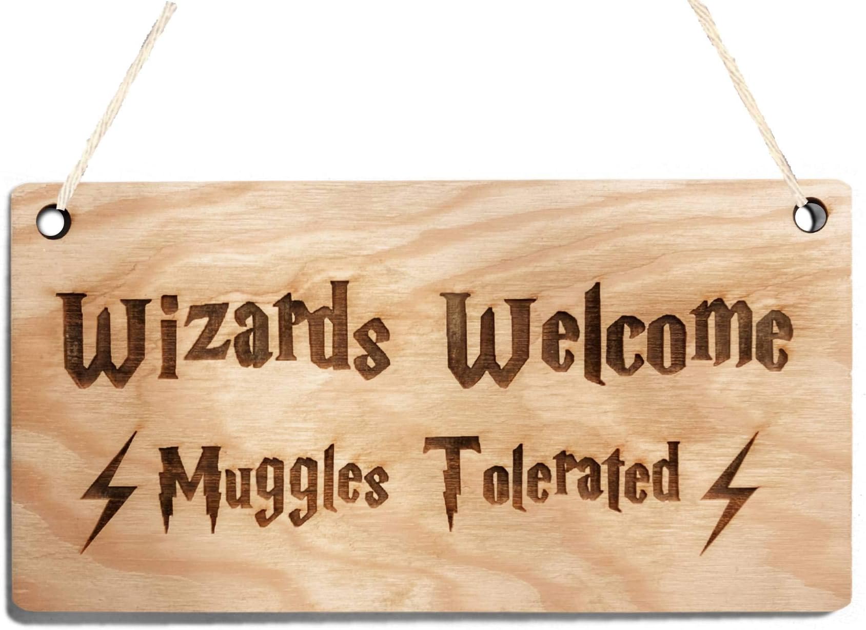 Amazon.com: D4DREAM Wizards Welcome Muggles Tolerated Door Signs 11.8"x ...