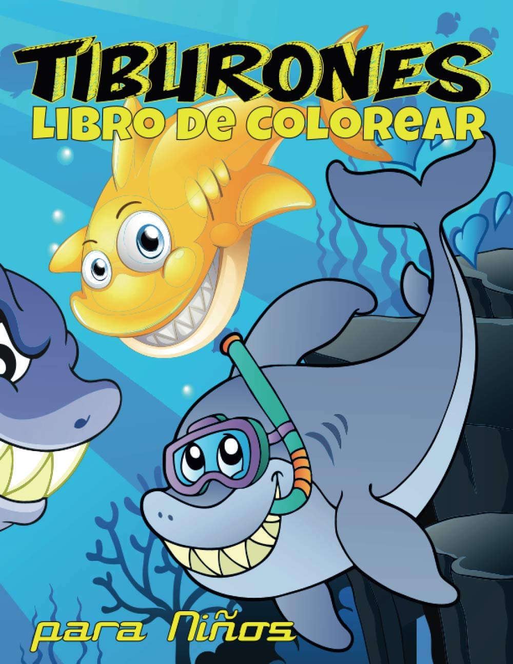 Buy Libro de Colorear Tiburones para Niños: Los Tiburones Libro De ...