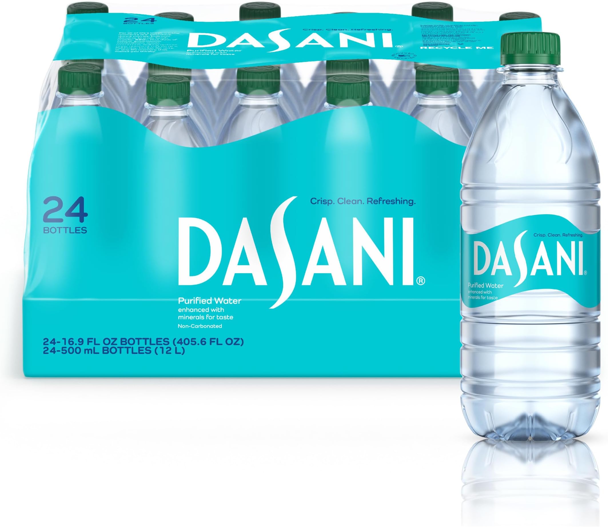 Amazon.com: DASANI Purified Water Enhanced with Minerals, 16.9 Fl Oz ...