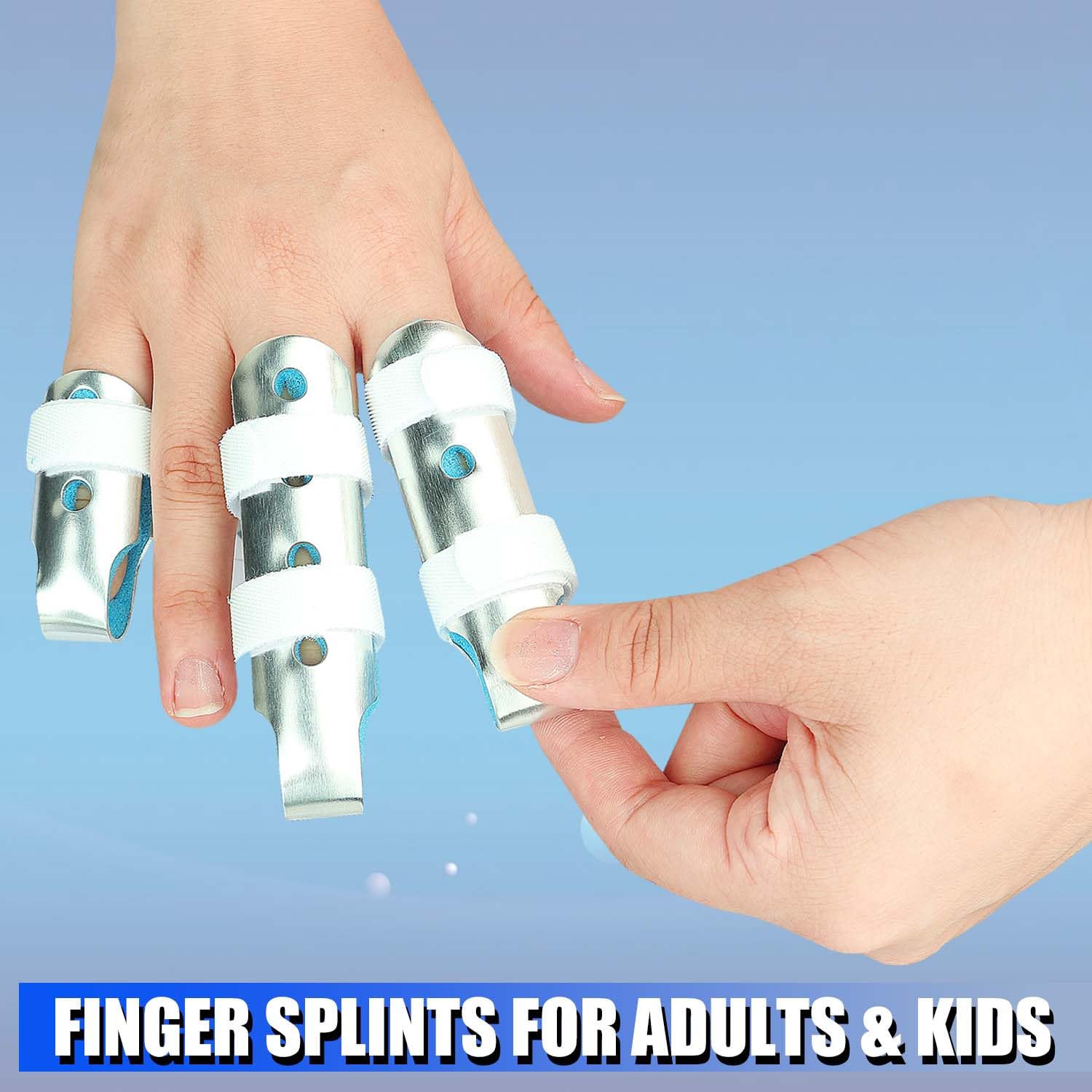 Aluminum Padded Finger Support Stabilizer Sprain Injury Kecartu 3-Size ...
