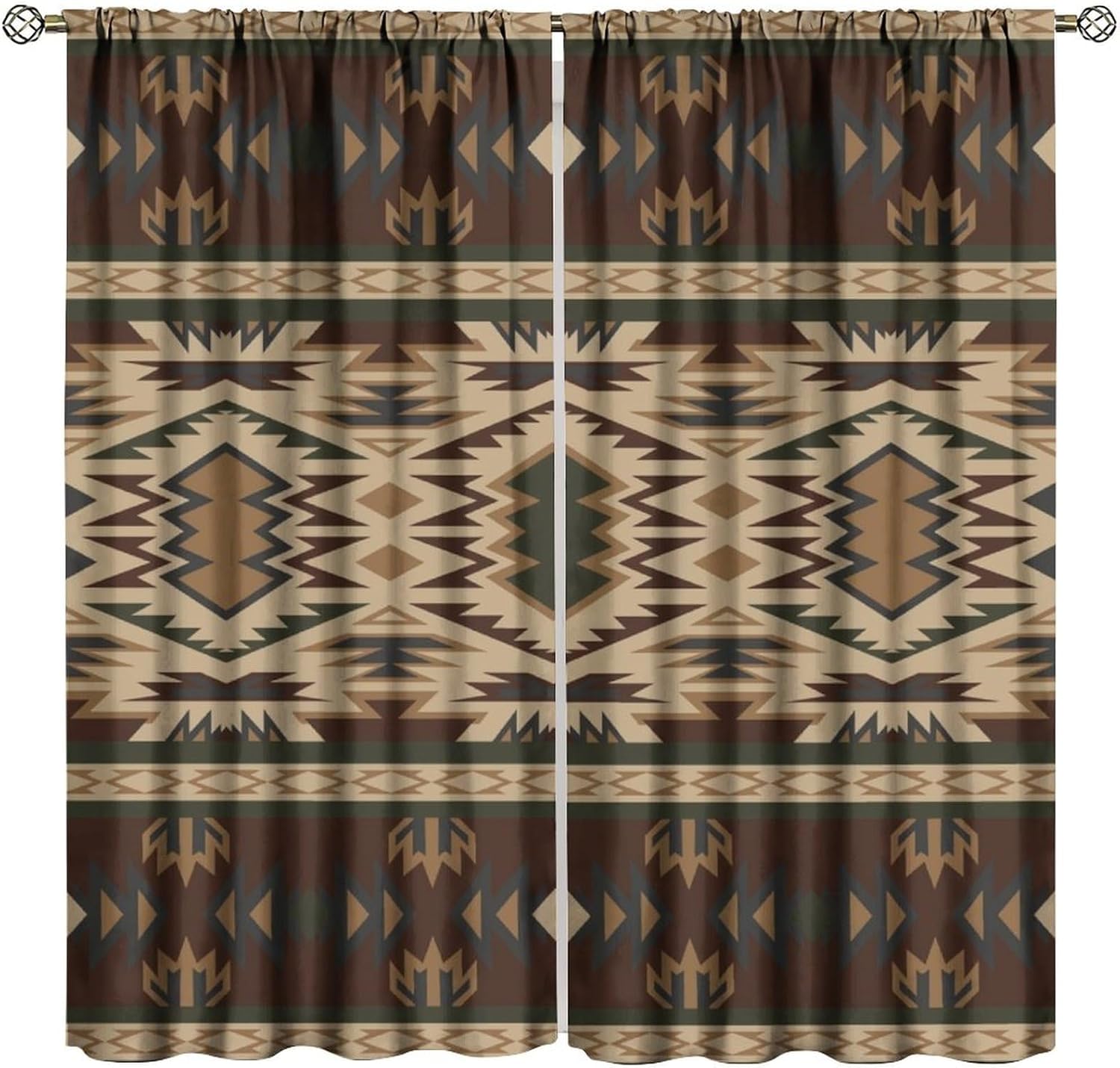 Amazon.com: Bohemian Aztec Blackout Curtains, Southwestern Native ...