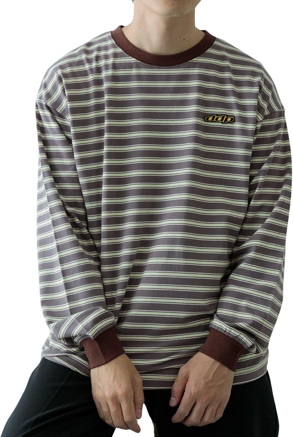 Amazon | [アーバンリサーチ アイテムズ] tシャツ ddp Retro Border Ringer Long-Sleeve T ...
