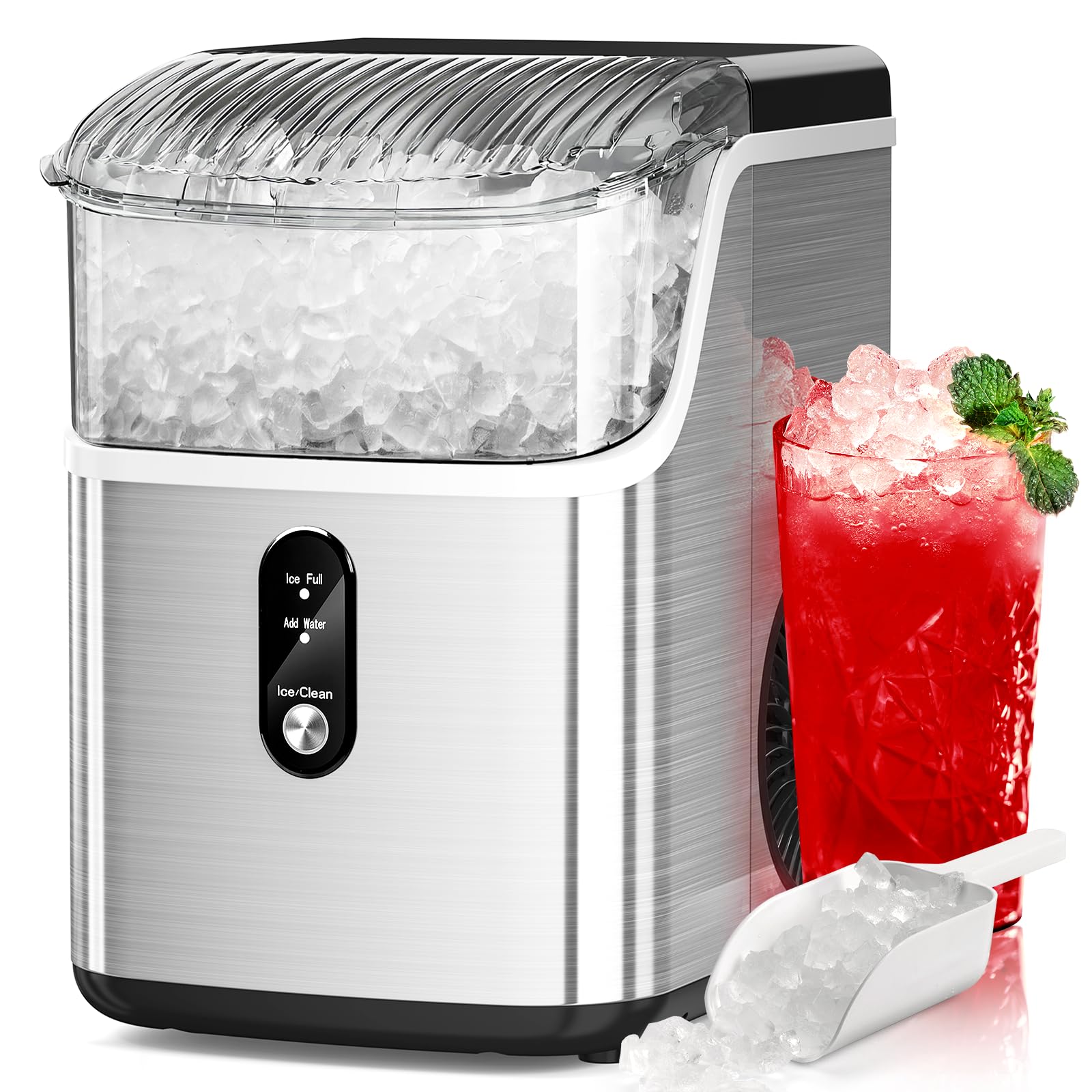 Amazon.com: ZAFRO Nugget Ice Maker Countertop, Pebble Ice Maker with ...