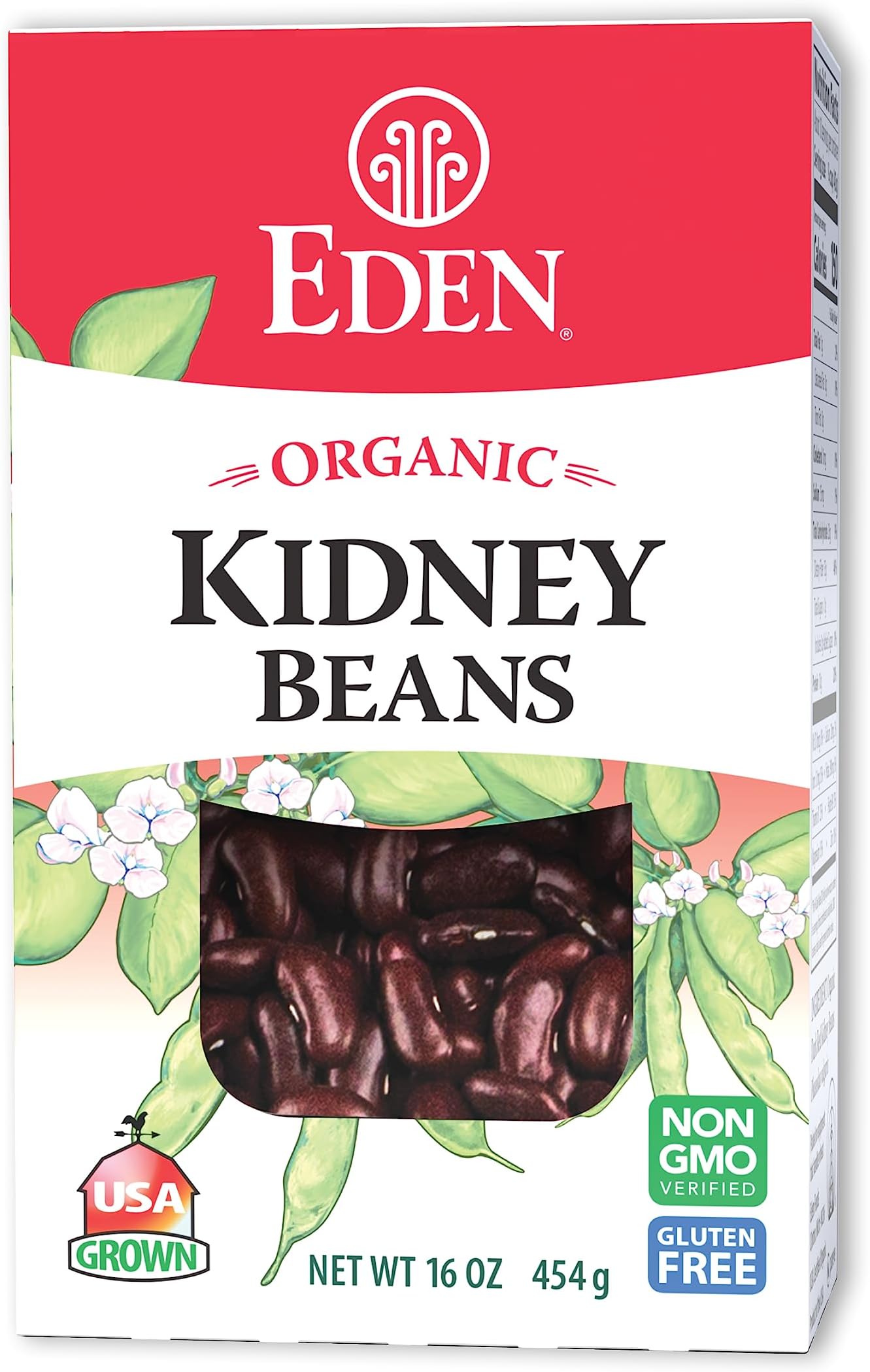 Amazon.com : Eden Organic Dark Red Kidney Beans, Dry, USA Grown, Non ...