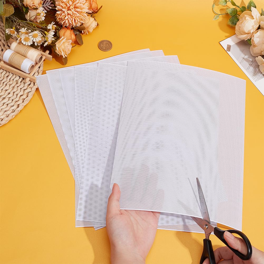 BENECREAT 10Pcs Fursuit Eye Mesh, 30x22cm White PVC Dust Mesh, 0.8mm ...