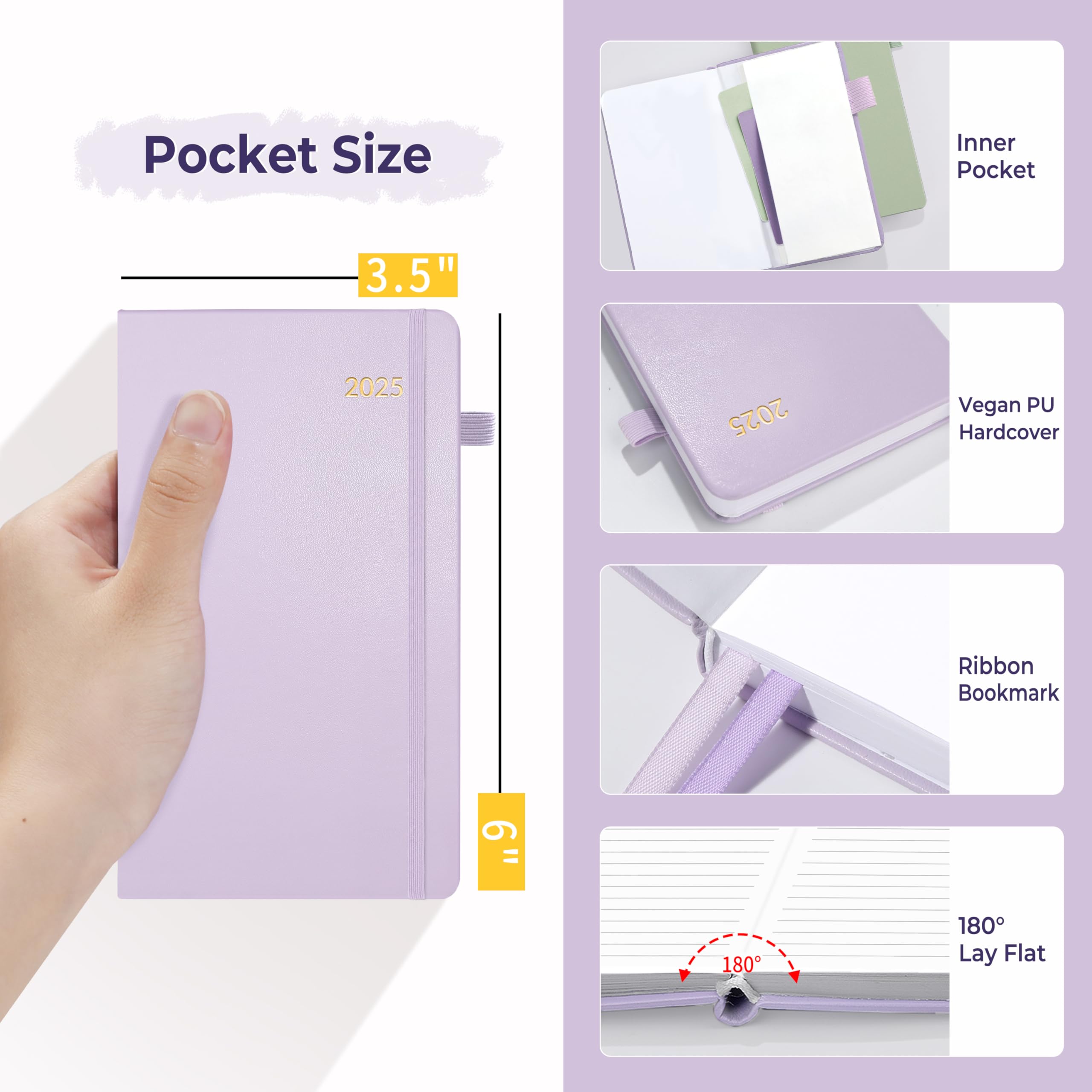 Snapklik.com : SUNEE 2025 Pocket Weekly Planner For Purse 3.5" X 6 ...