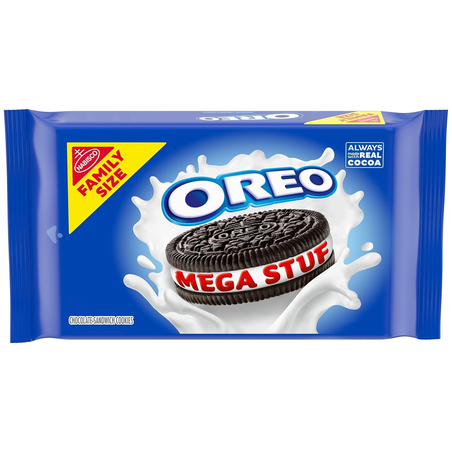 Amazon.com: OREO Mega Stuf Chocolate Sandwich Cookies, Family Size, 17.6 oz