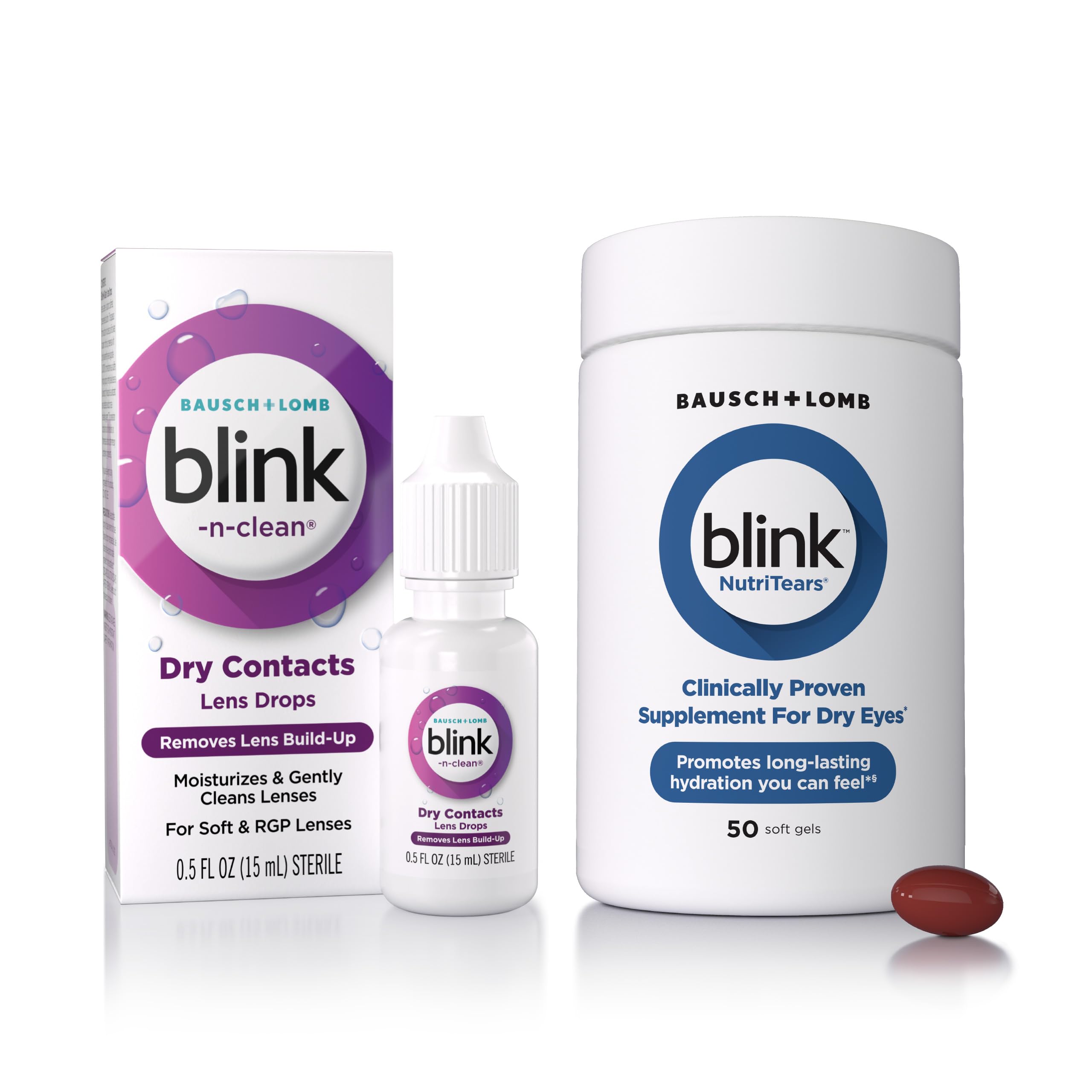 Amazon.com: BLINK-N-Clean Lens Drops, Rewetting Drops for Contact ...