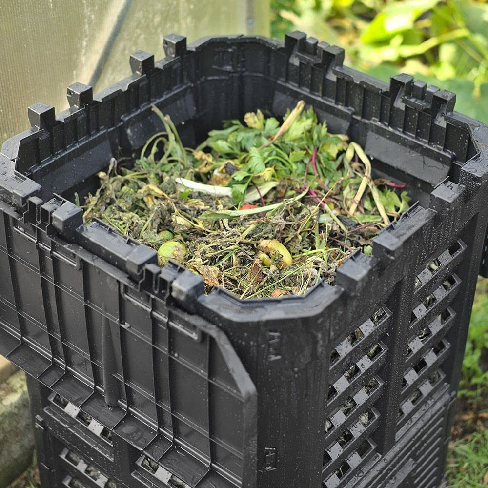 VonHaus Compost Bin for Garden 360L – Composter with Slatted Design for ...