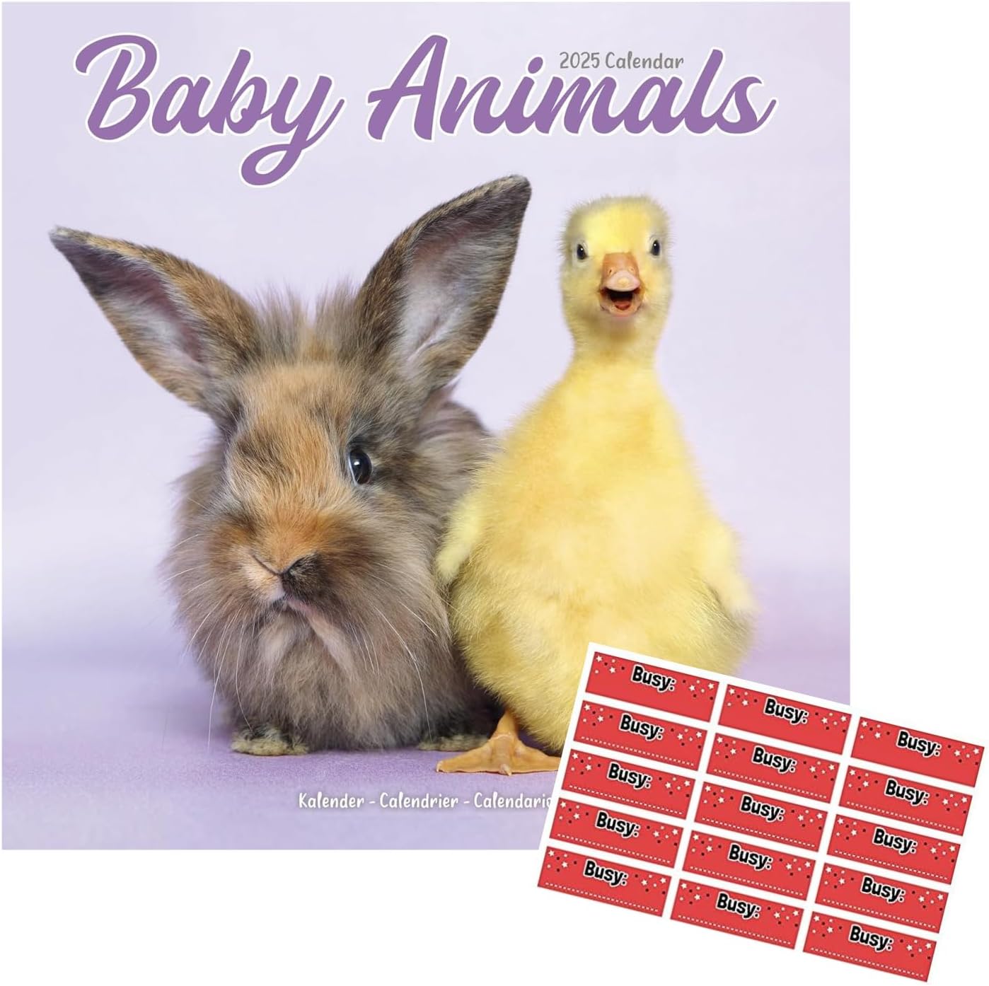 2025 Baby Animals Monthly Wall Calendar by Bright Day, Includes Over ...