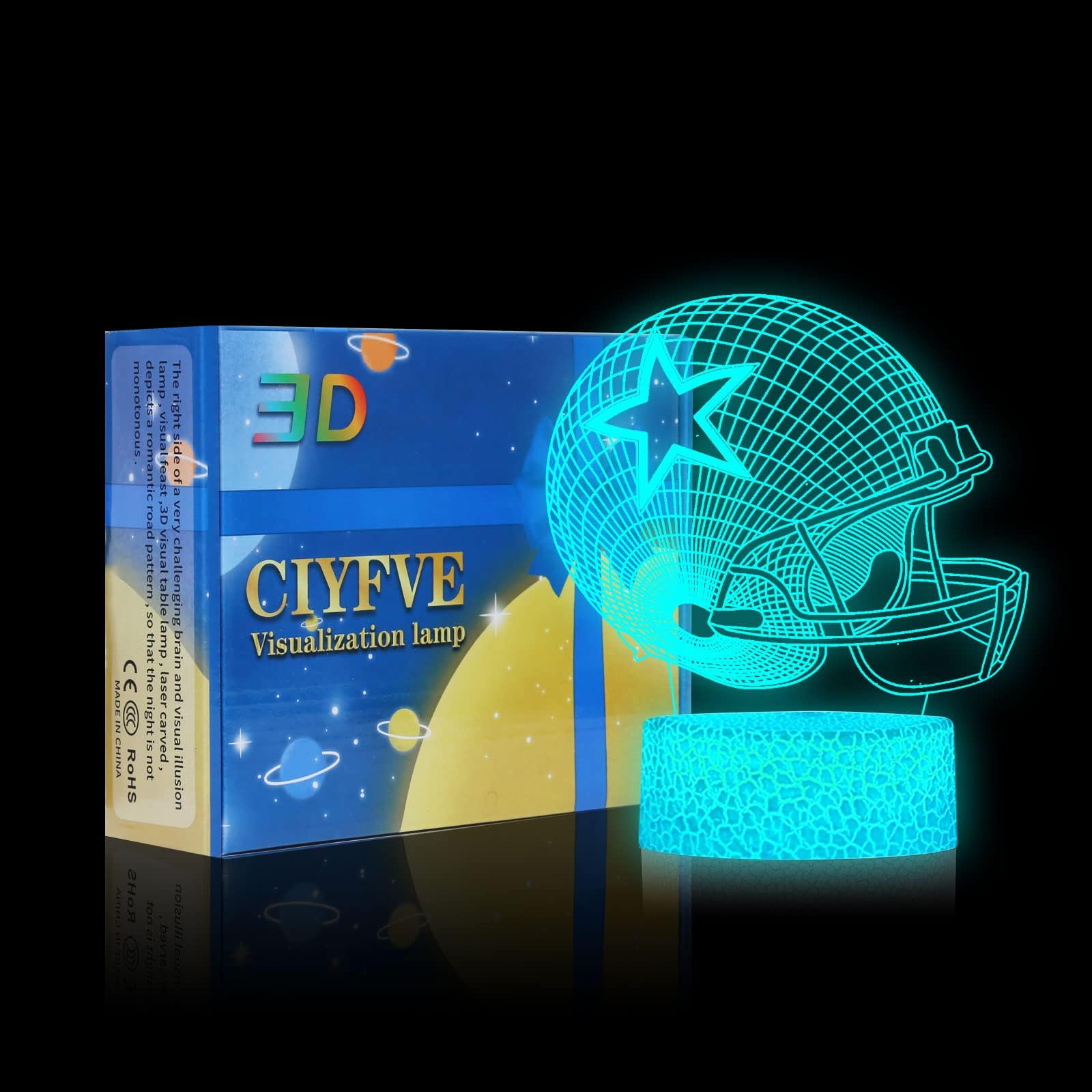 TITISKIN 3D Illusion LED Night Light,7 Colors Gradual Changing Touch ...