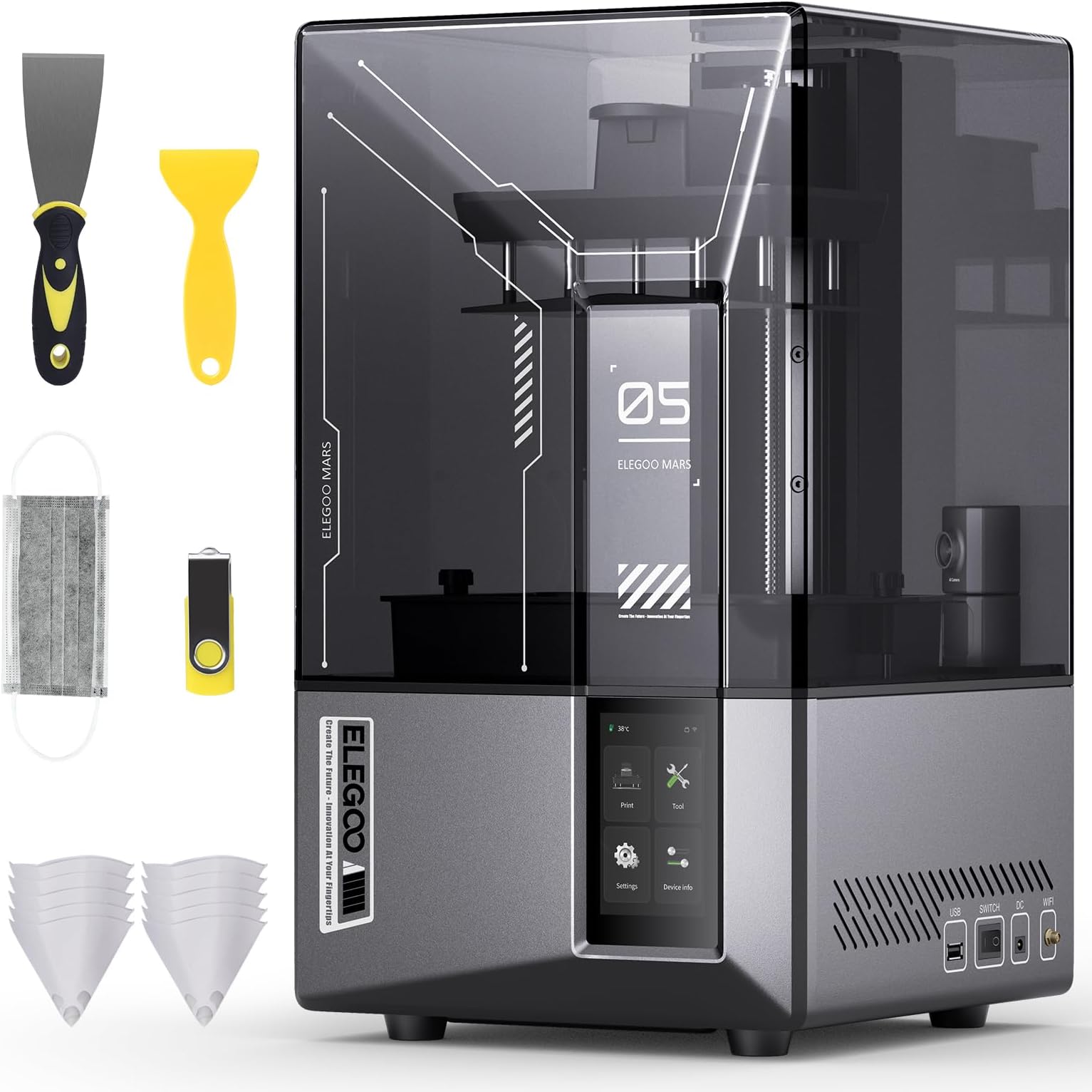 ELEGOO Mars 5 Ultra Resin 3D Printer, 9K 7" Mono LCD, High-Speed ...