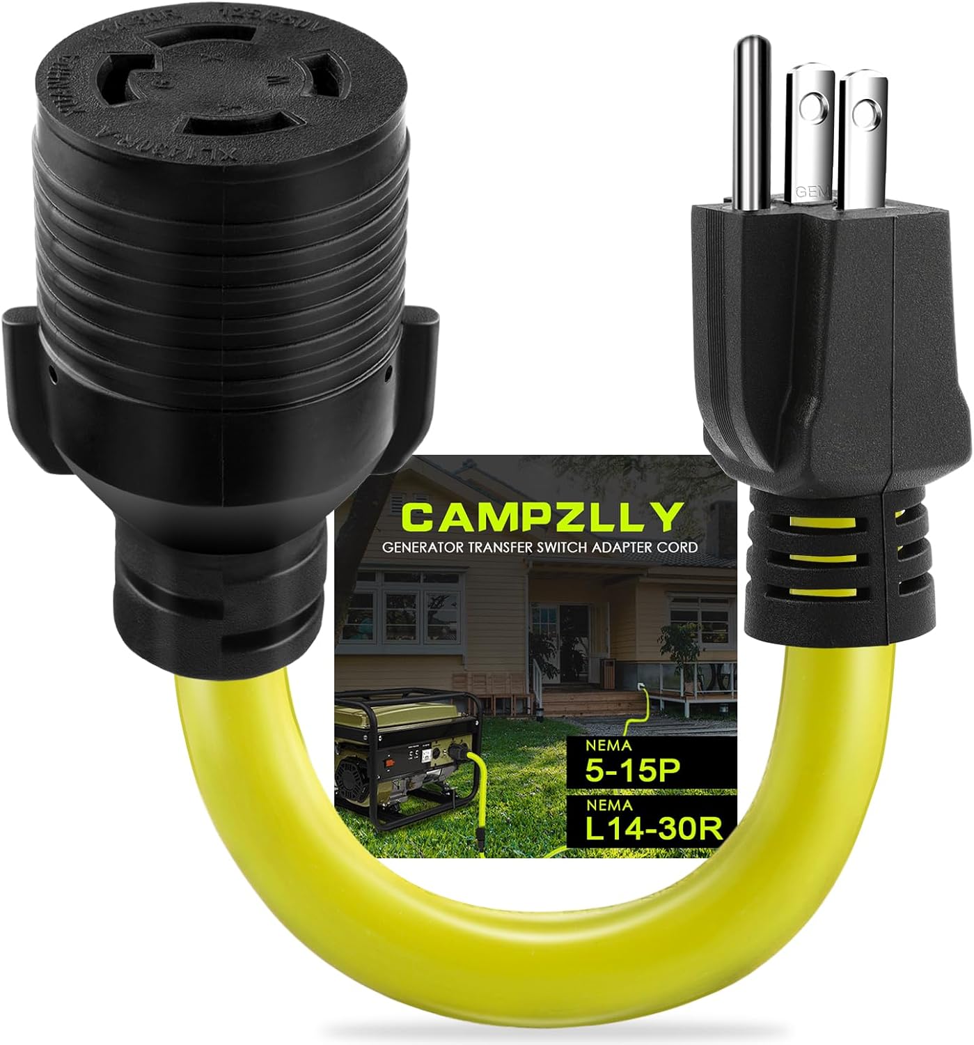 Amazon.com: Campzlly NEMA 5-15P to L14-30R Power Adapter Cord, 5-15 ...