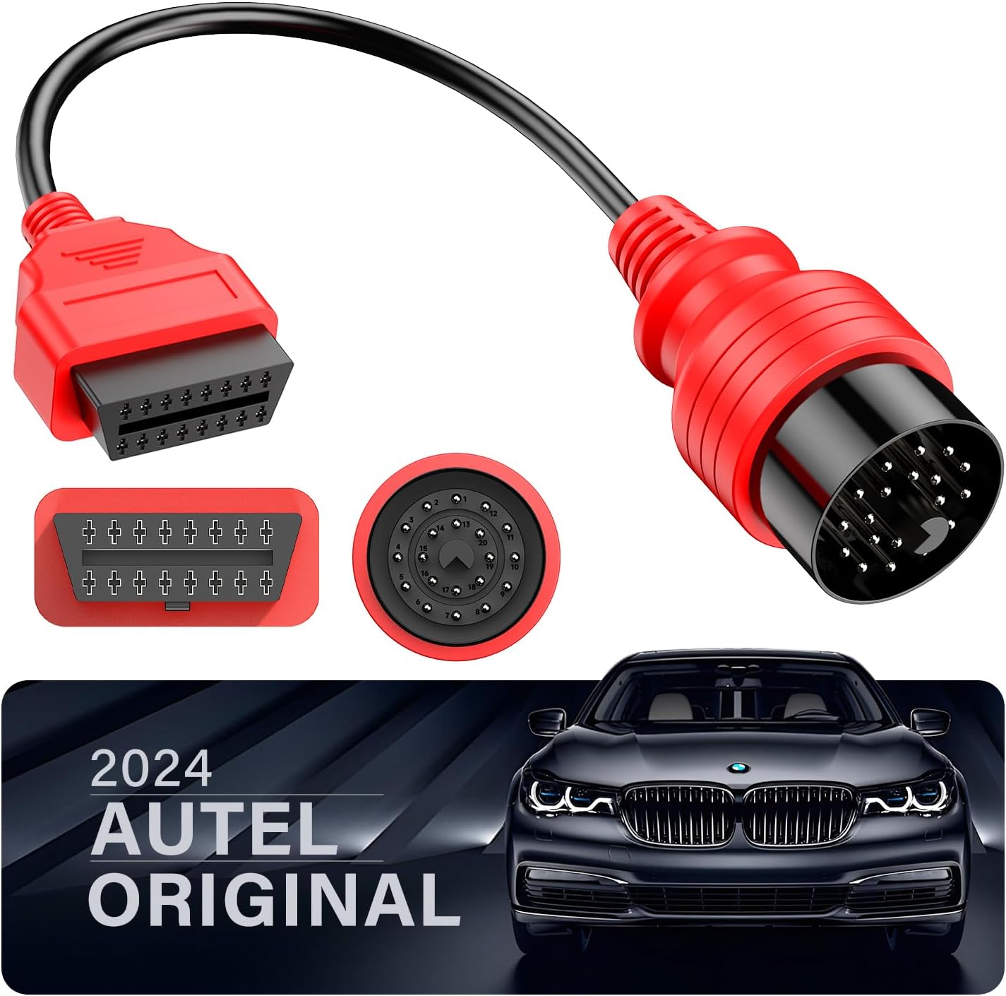 Amazon.com: Autel 20 Pin to 16 Pin OBD2 Cable for BMW, OBD1 to OBD2 ...