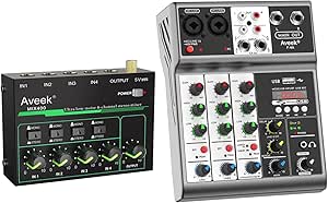 Amazon.com: Professional Audio Mixer and 4 Channel Mixer : Musical ...