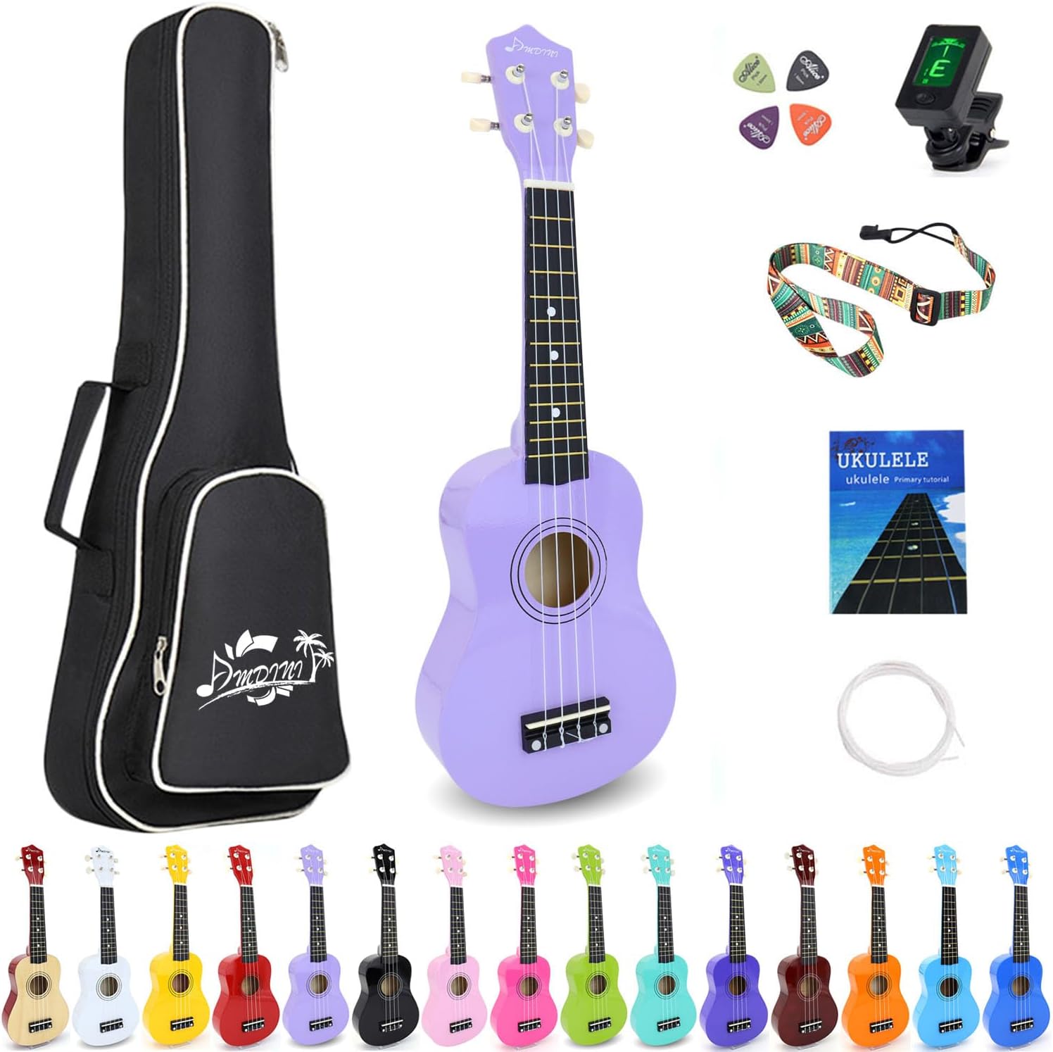 Mahalo Kahiko Soprano Ukulele for Beginners, Quality Musical String ...