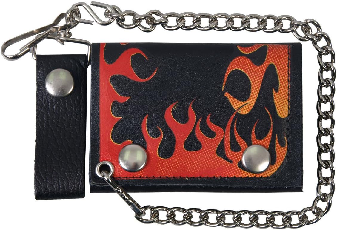 Amazon.com: Hot Leathers (WLB1003 BLACK, 4") Flame Wallet