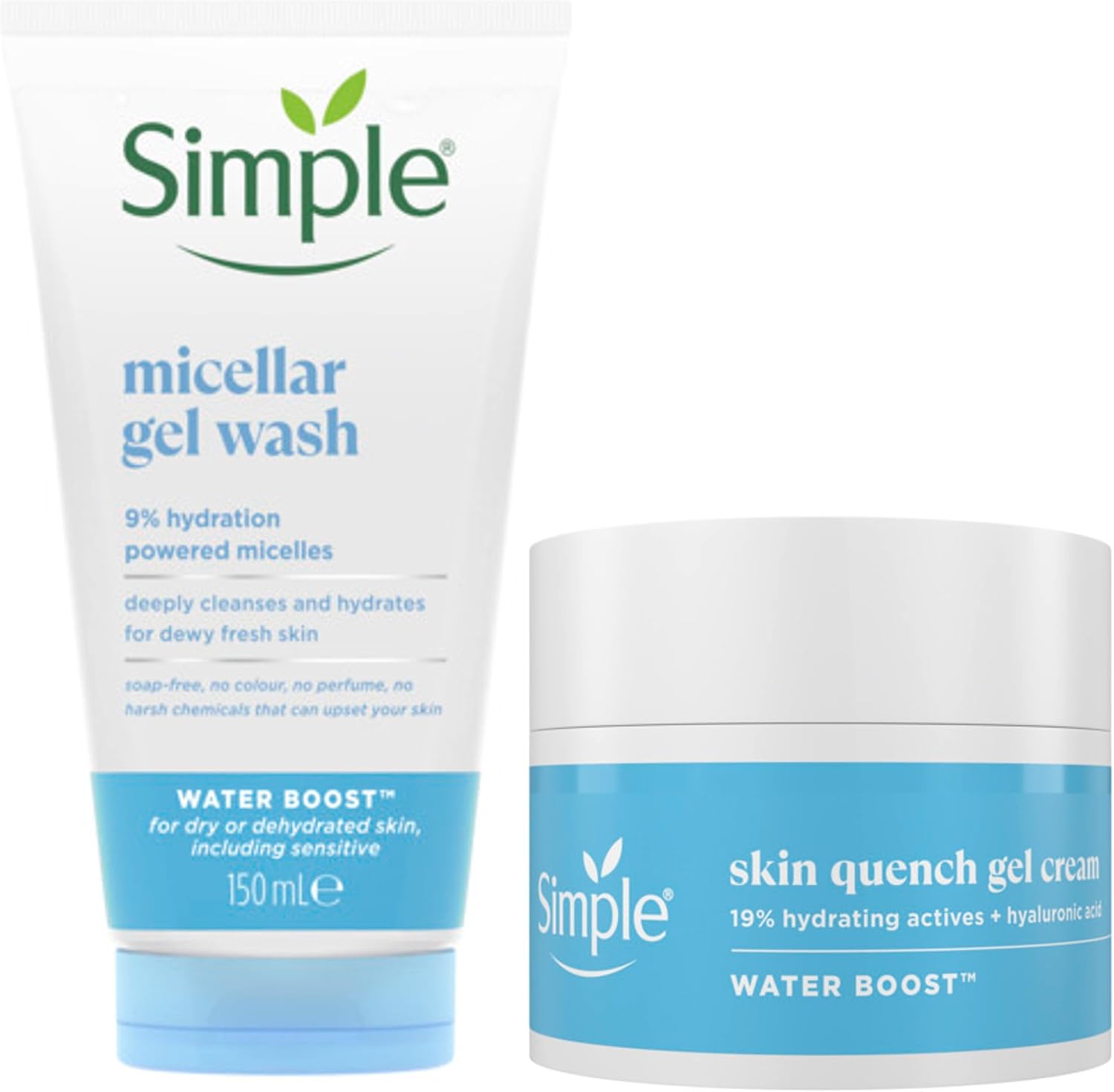 Simple Water Boost Micellar 100% Soap-Free Face Cleanser 150 ml ...
