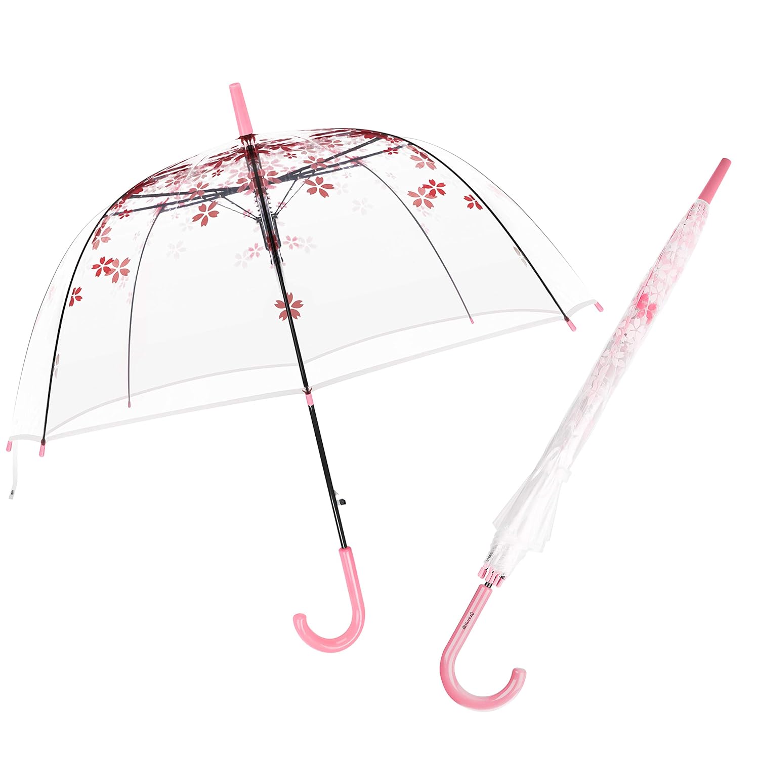ABOUT SPACE Transparent PVC Stick Umbrella - Foldable Clear Bubble Dome ...