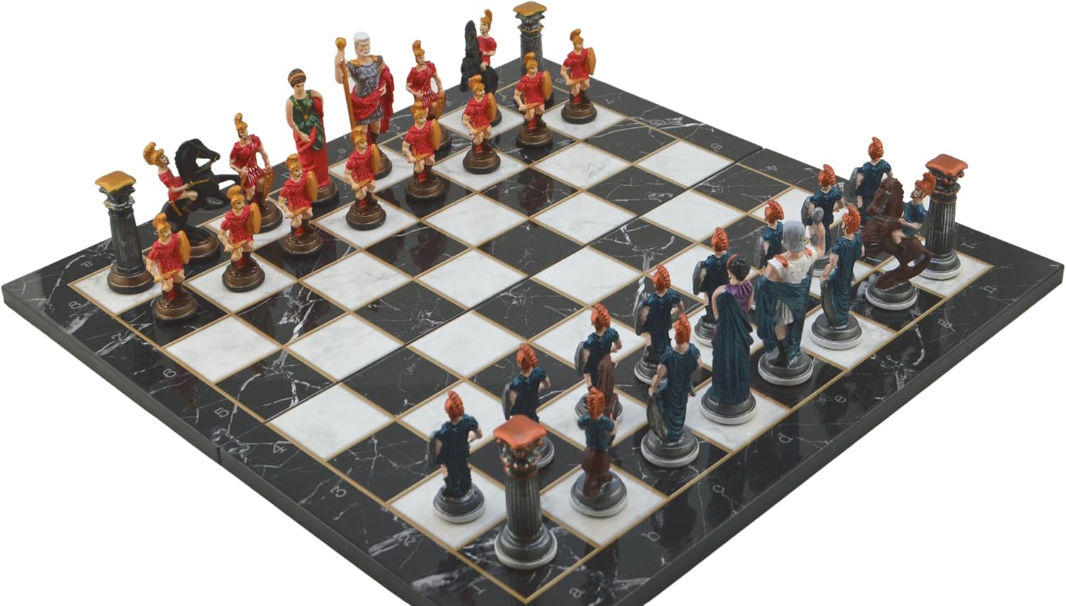 Amazon.com: Metal Chess Set,Historical Rome Figures,Handmade Painted ...