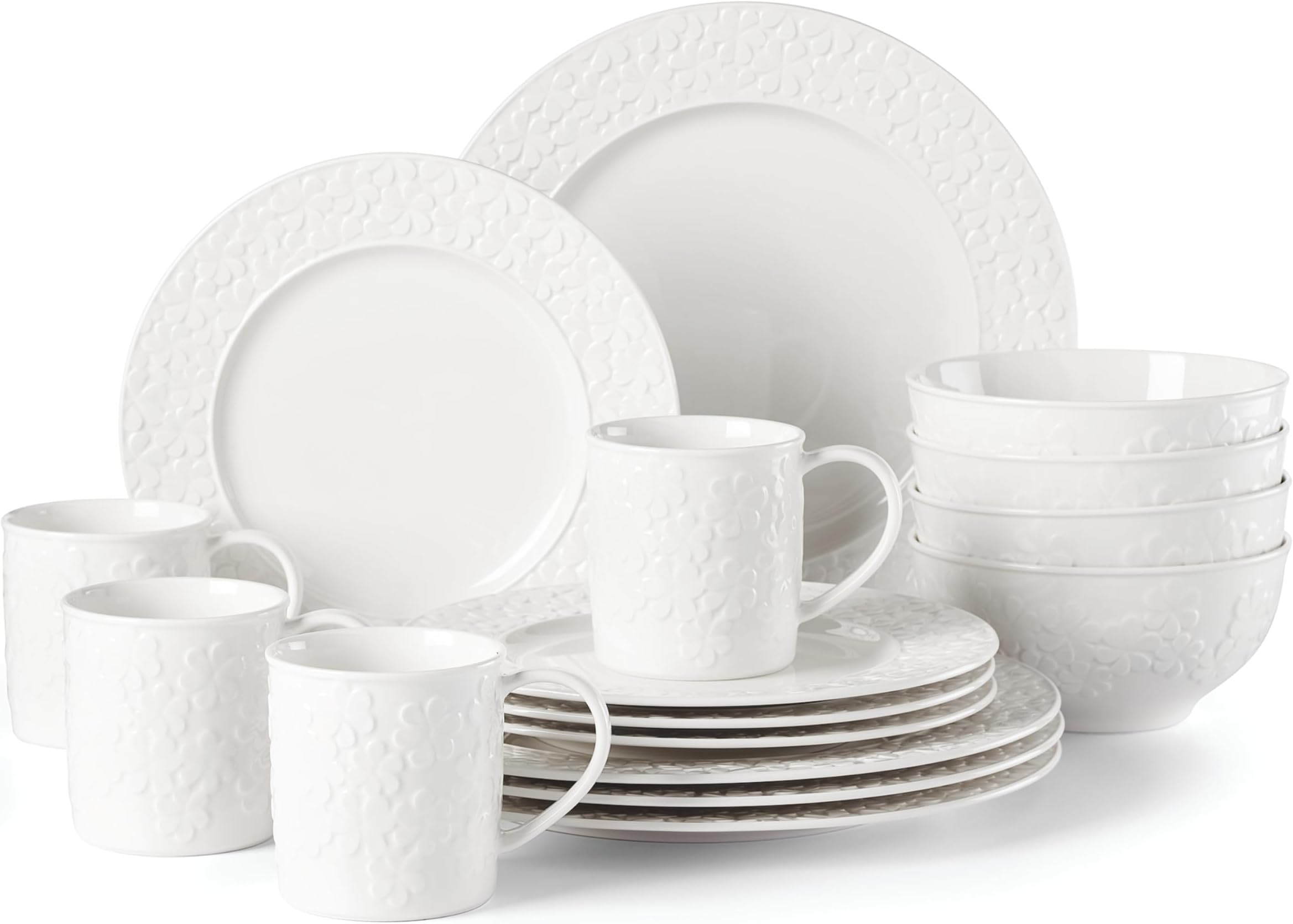 Amazon.com | Kate Spade New York Blossom Lane 16-Piece Dinnerware Set ...