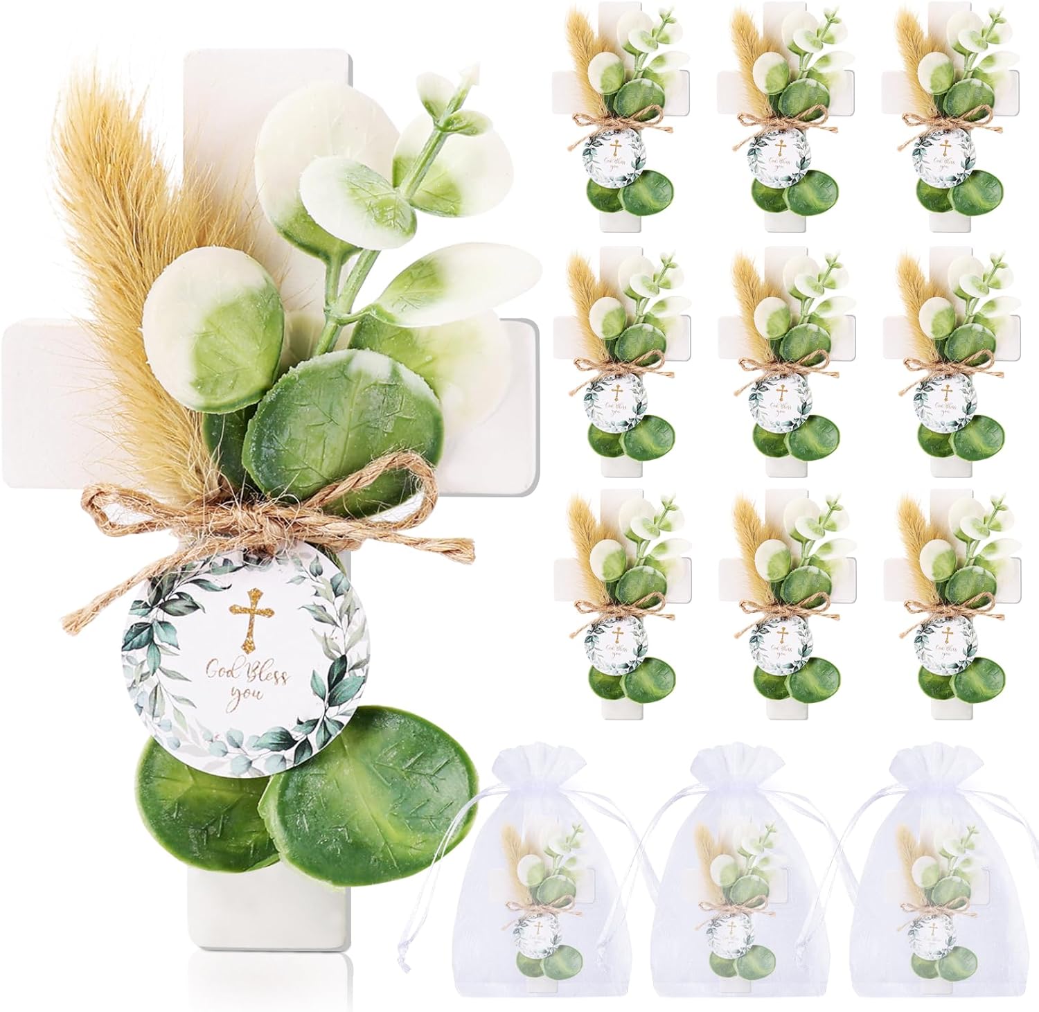 Amazon.com: 12 Sets Baptism Party Favors for Guests First Communion ...