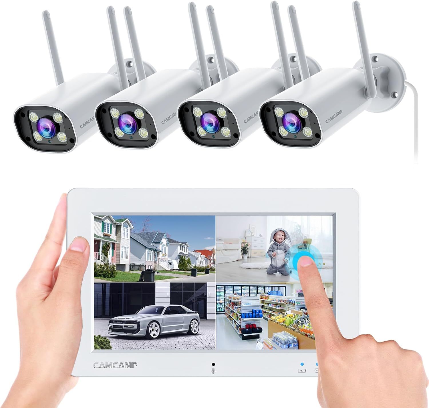 Amazon.com : Camcamp Wireless Security Camera System with 7 ...