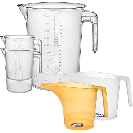 Amazon.com: Terbold 5 Liter (1 Gallon) Plastic Graduated Pitcher for ...